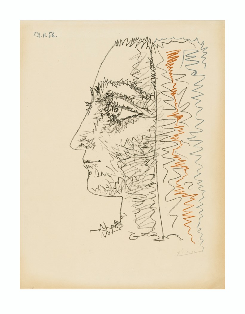 PABLO PICASSO (1881-1973), Profil en trois couleurs | Christie's