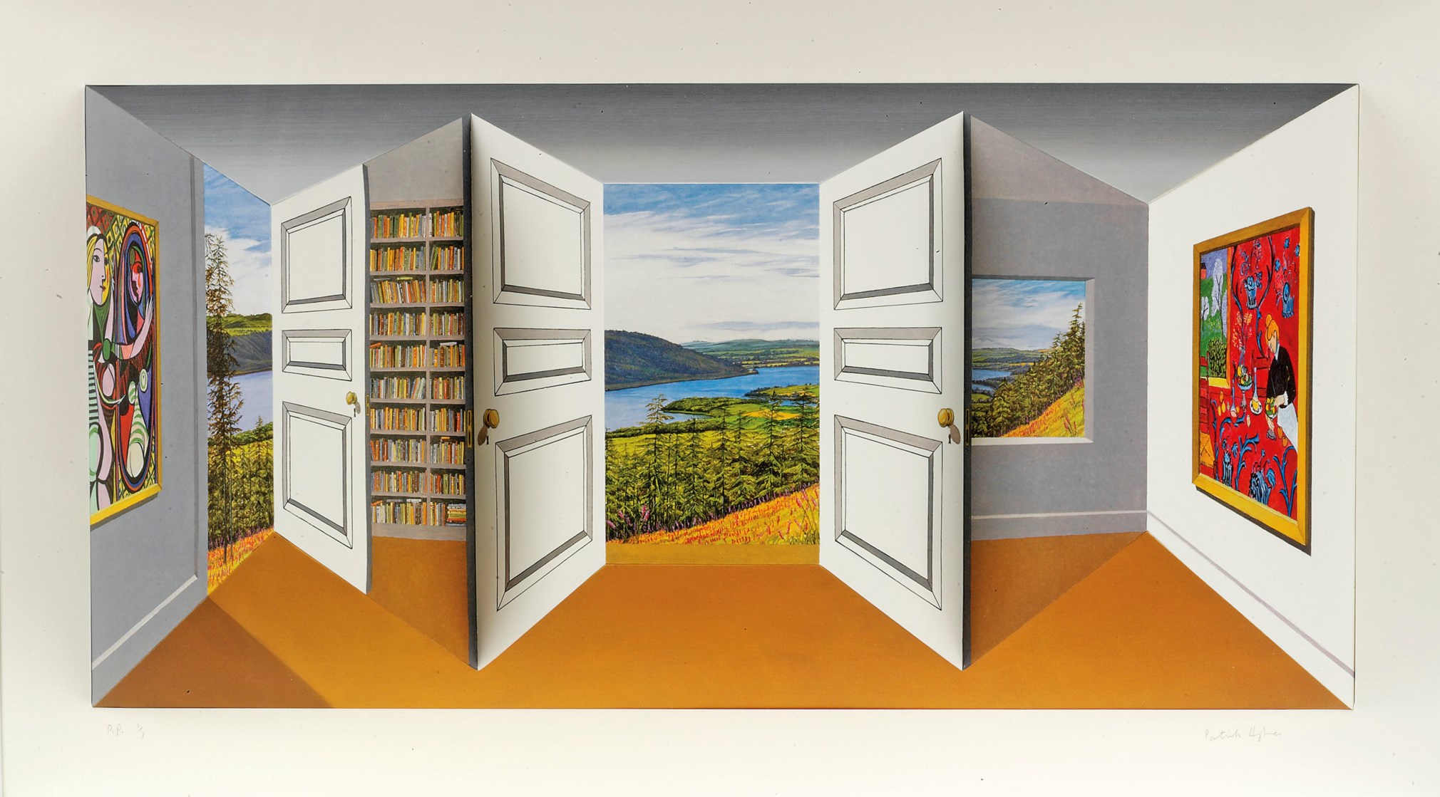 PATRICK HUGHES (B. 1939), Double Doors | Christie's