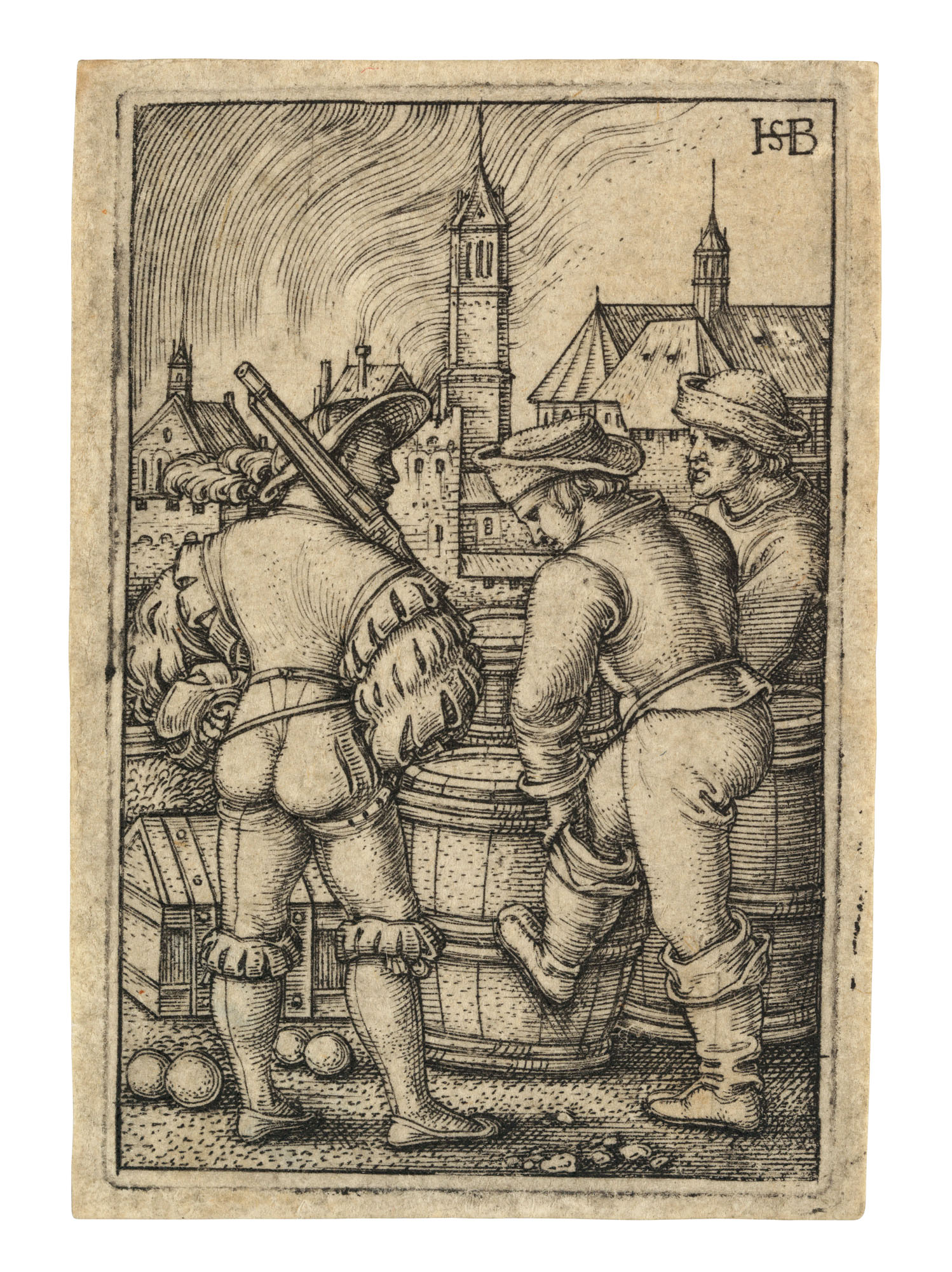 HANS SEBALD BEHAM (1500-1550), The Guard near the Powder Casks | Christie’s