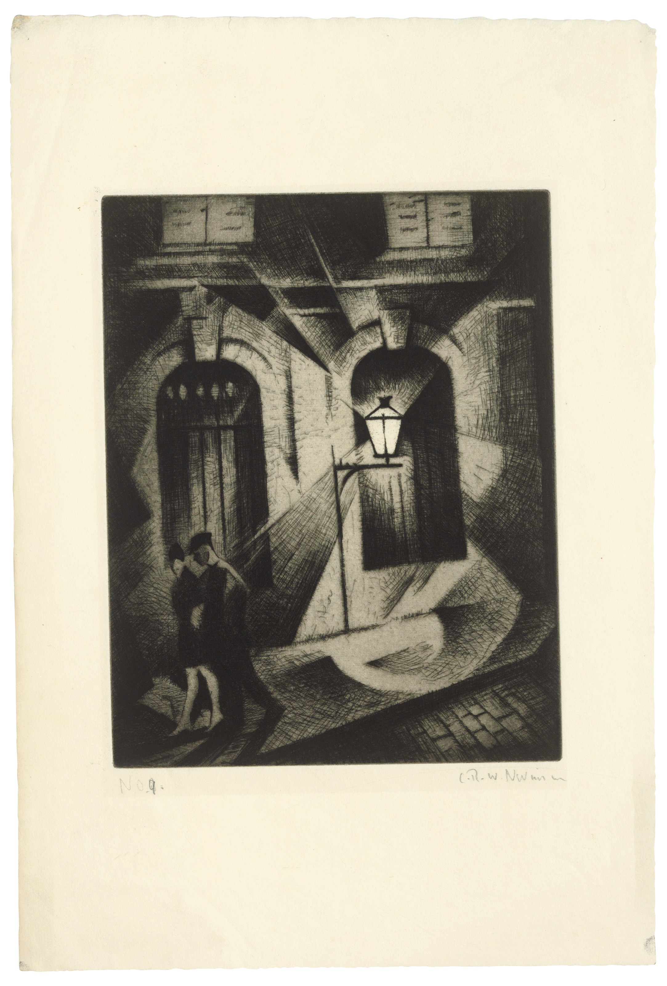 CHRISTOPHER RICHARD WYNNE NEVINSON (1889-1946), A Sinister Paris Night ...