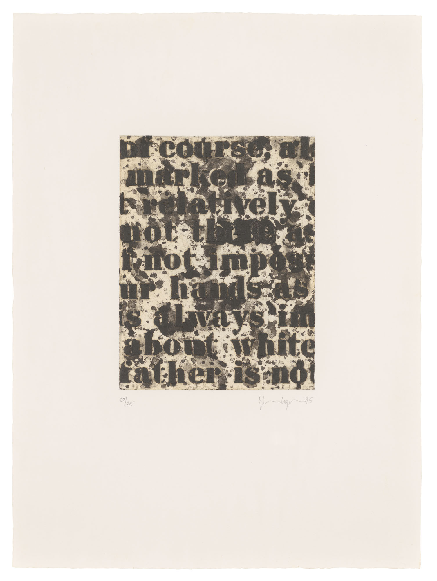 GLENN LIGON (B. 1960), White #1 | Christie’s