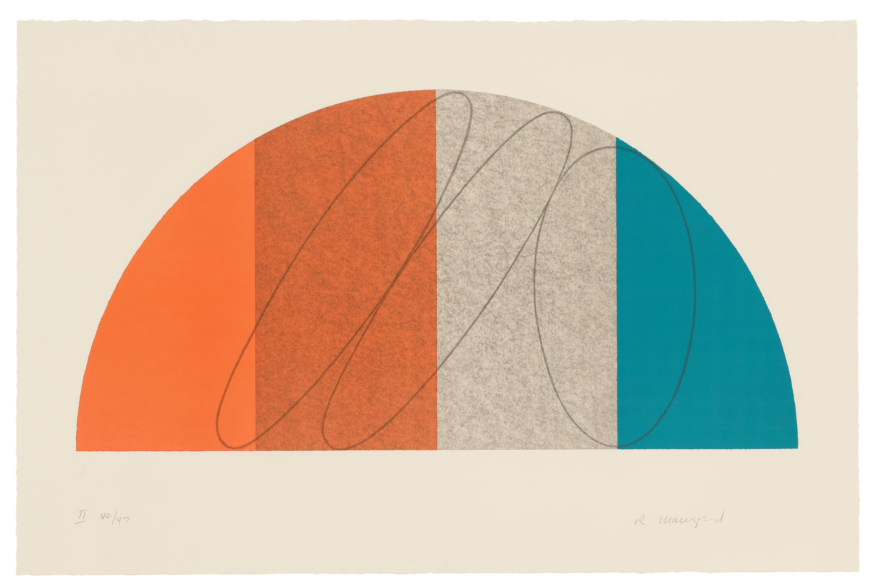 ROBERT MANGOLD (B. 1937), Semi-Circle II, from: Semi-Circle Series ...