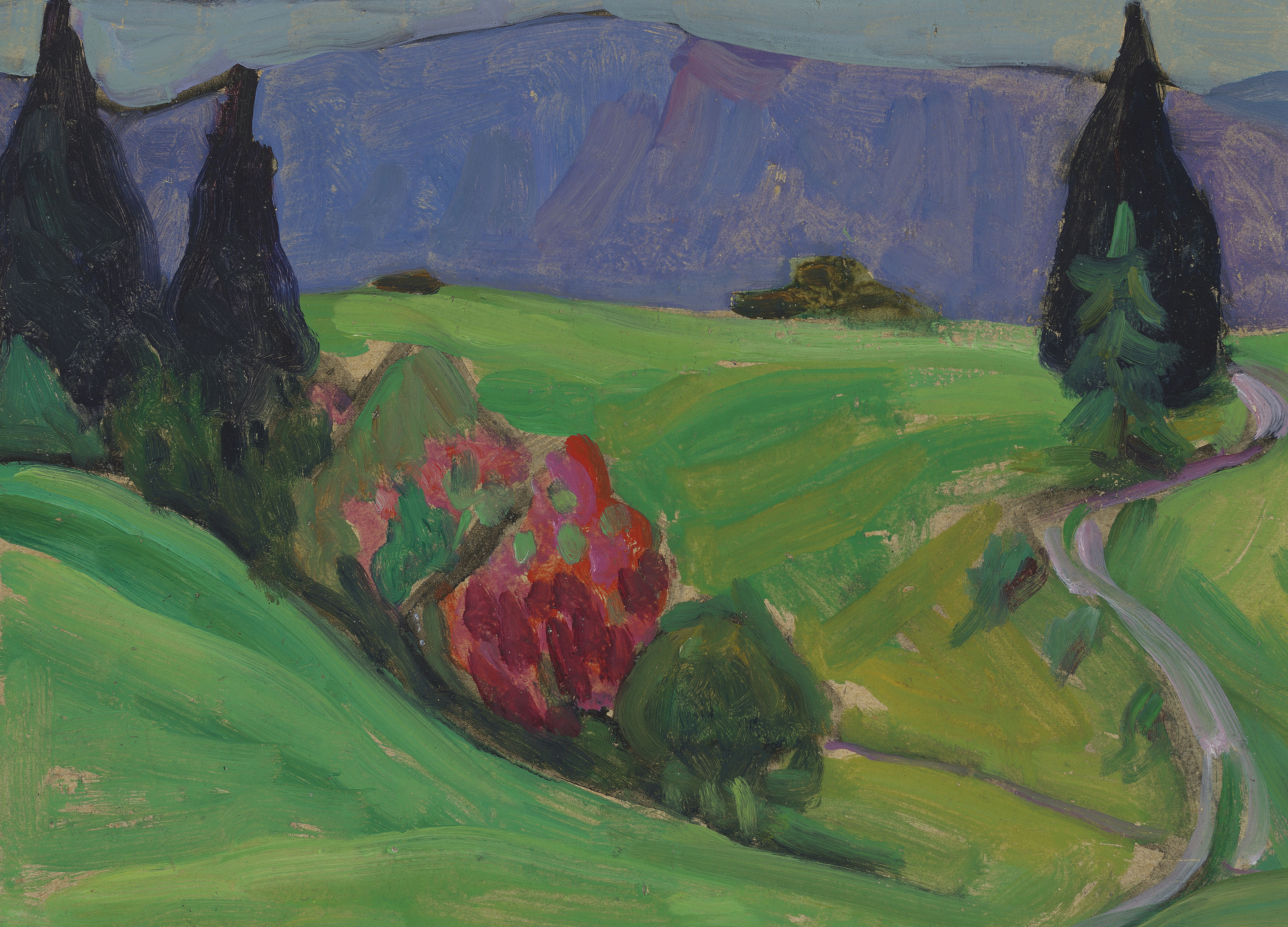 Gabriele Münter (1877-1962) , Sonne im Moos | Christie's
