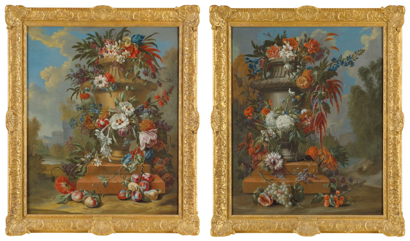 Gaspar Peeter Verbruggen II (Antwerp 1664-1730), Flowers in a sculpted ...