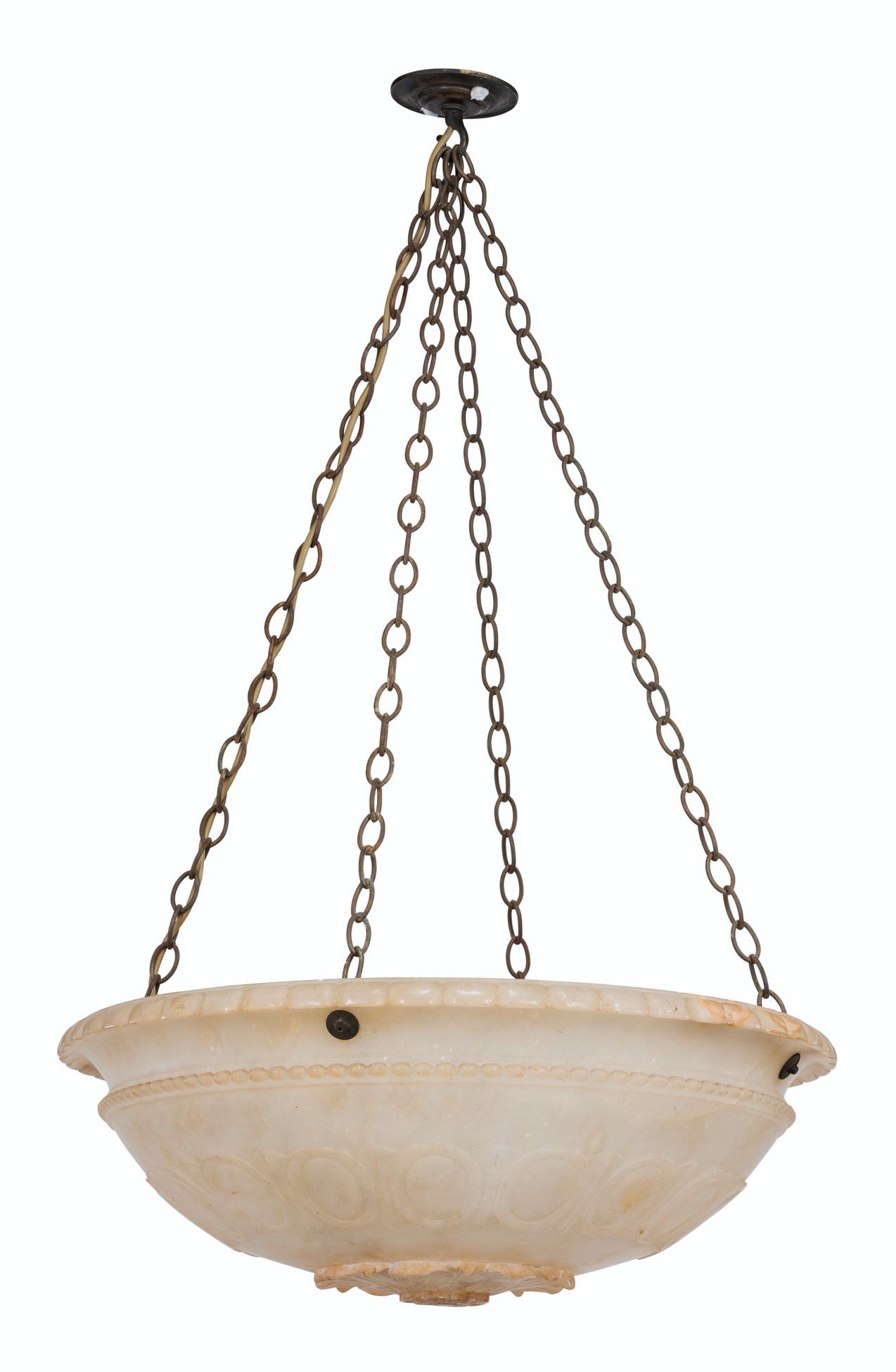 AN ALABASTER HANGING DISH-LIGHT, MID-19TH CENTURY | Christie's