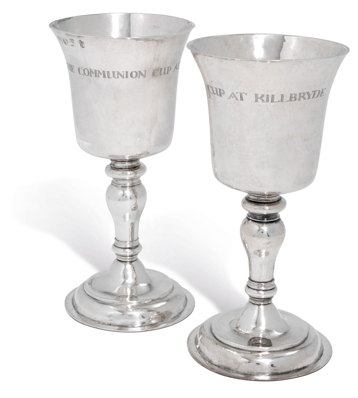 A PAIR OF WILLIAM III SCOTTISH SILVER COMMUNION CUPS, MARK OF JOHN LUKE ...