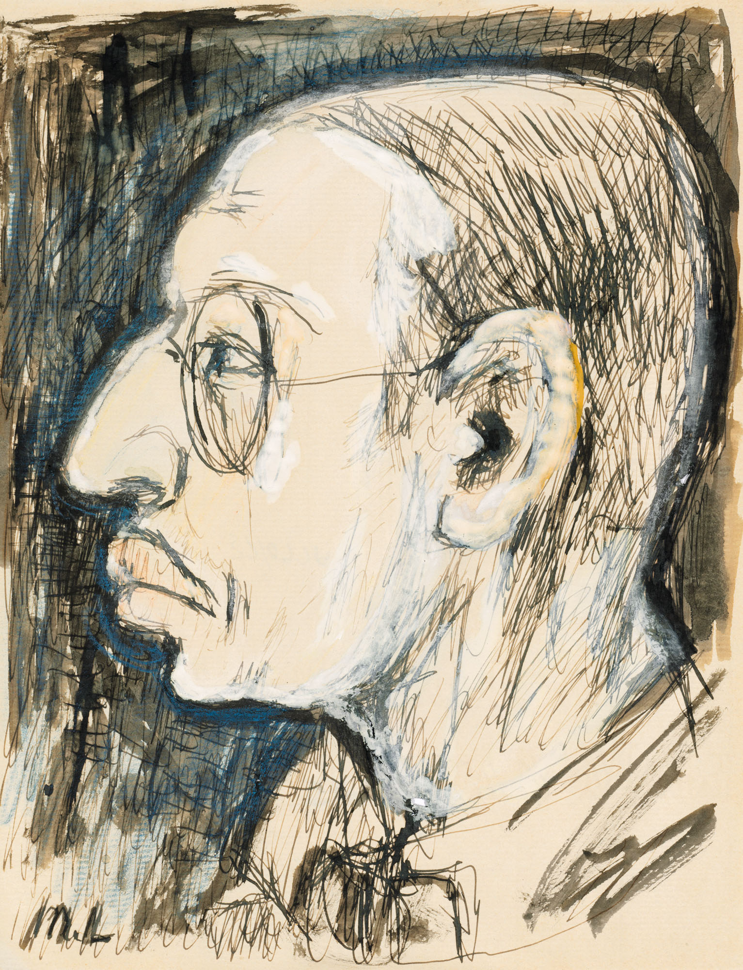 MIKHAIL LARIONOV (1881-1964), Portrait of Igor Stravinsky (1882-1971 ...