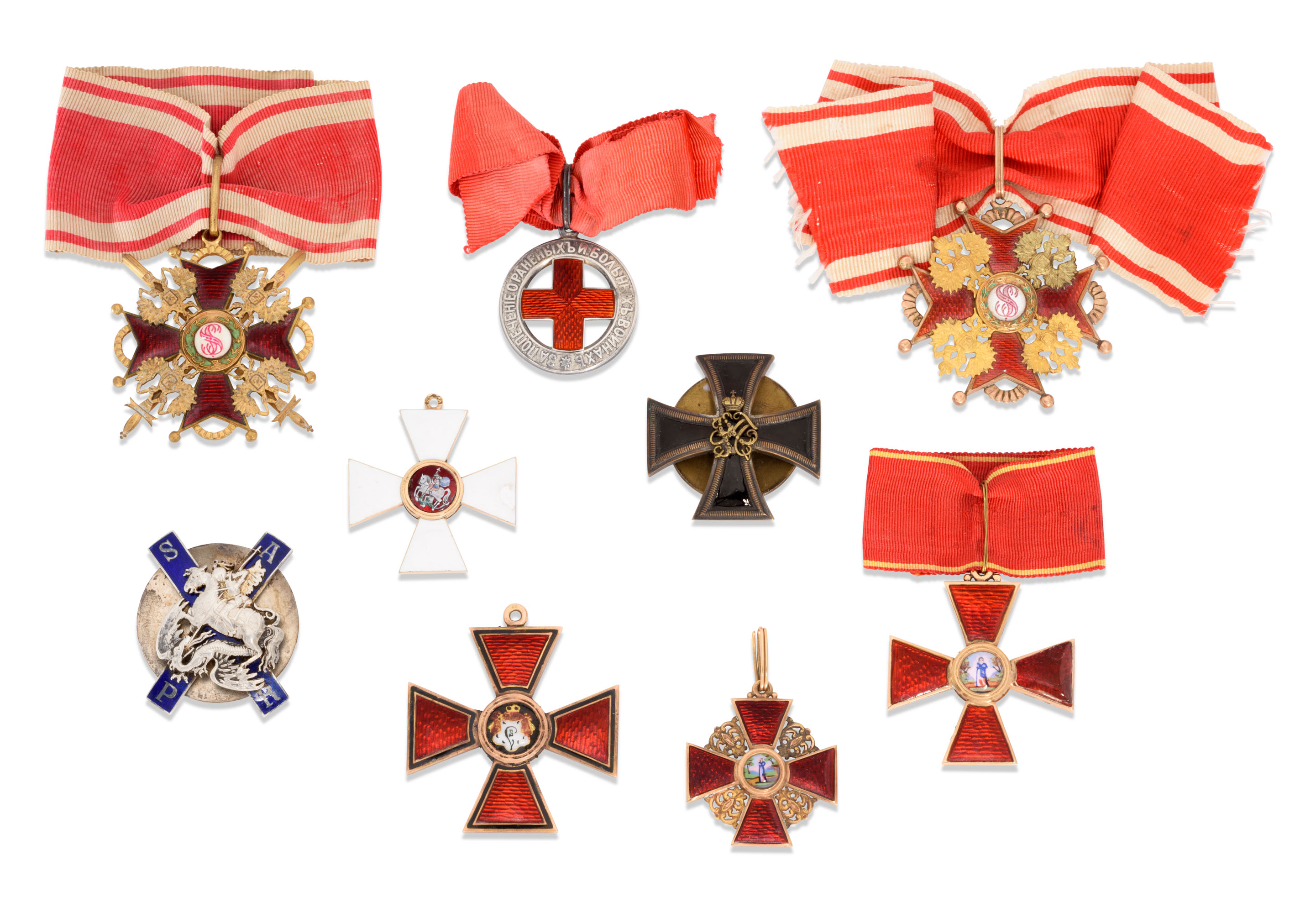 A CROSS OF THE ORDER OF ST GEORGE FOURTH CLASS, MAKER'S MARK INDISTINCT ...