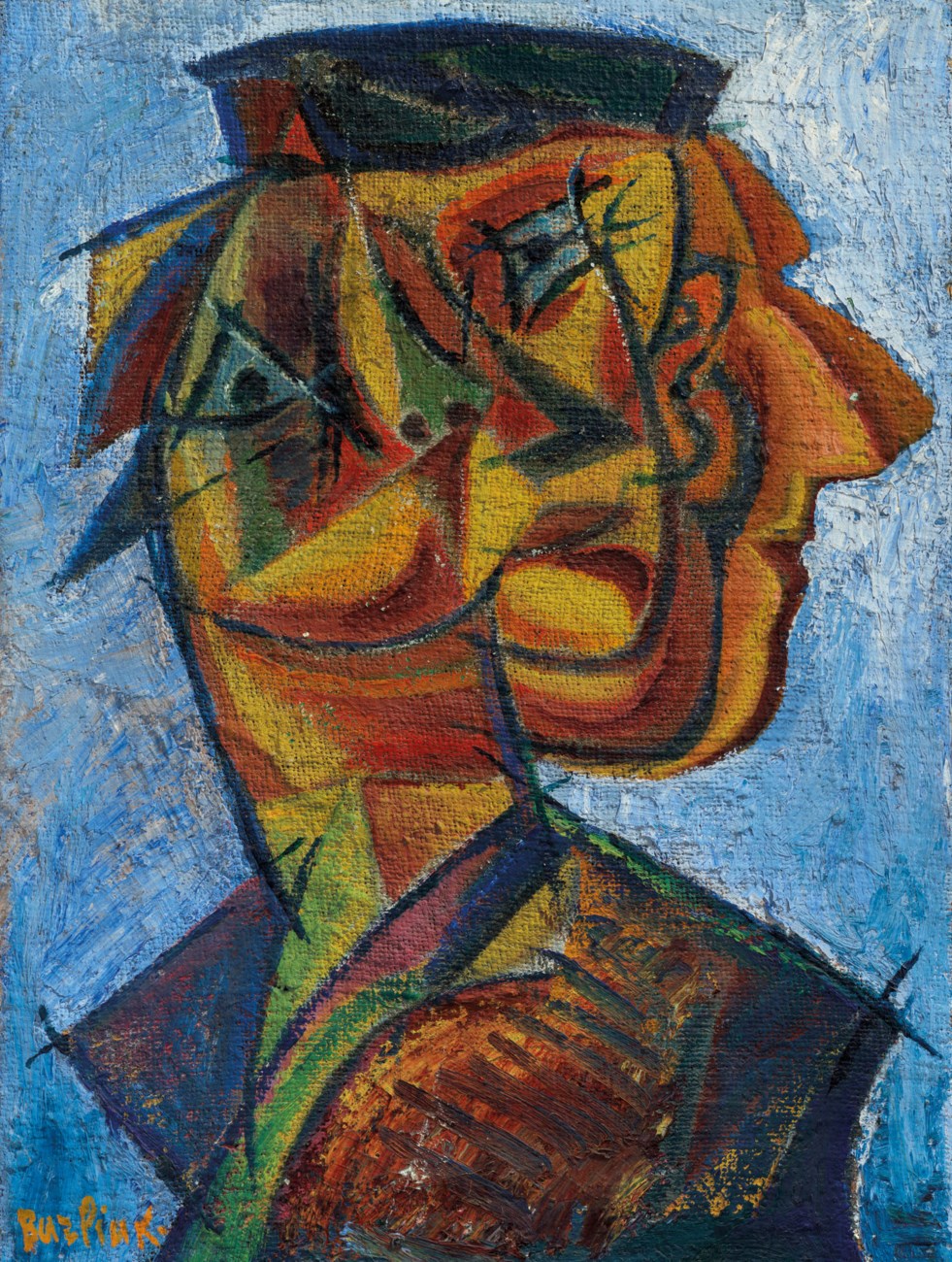 David Burliuk (1882-1967), Futuristic head | Christie's