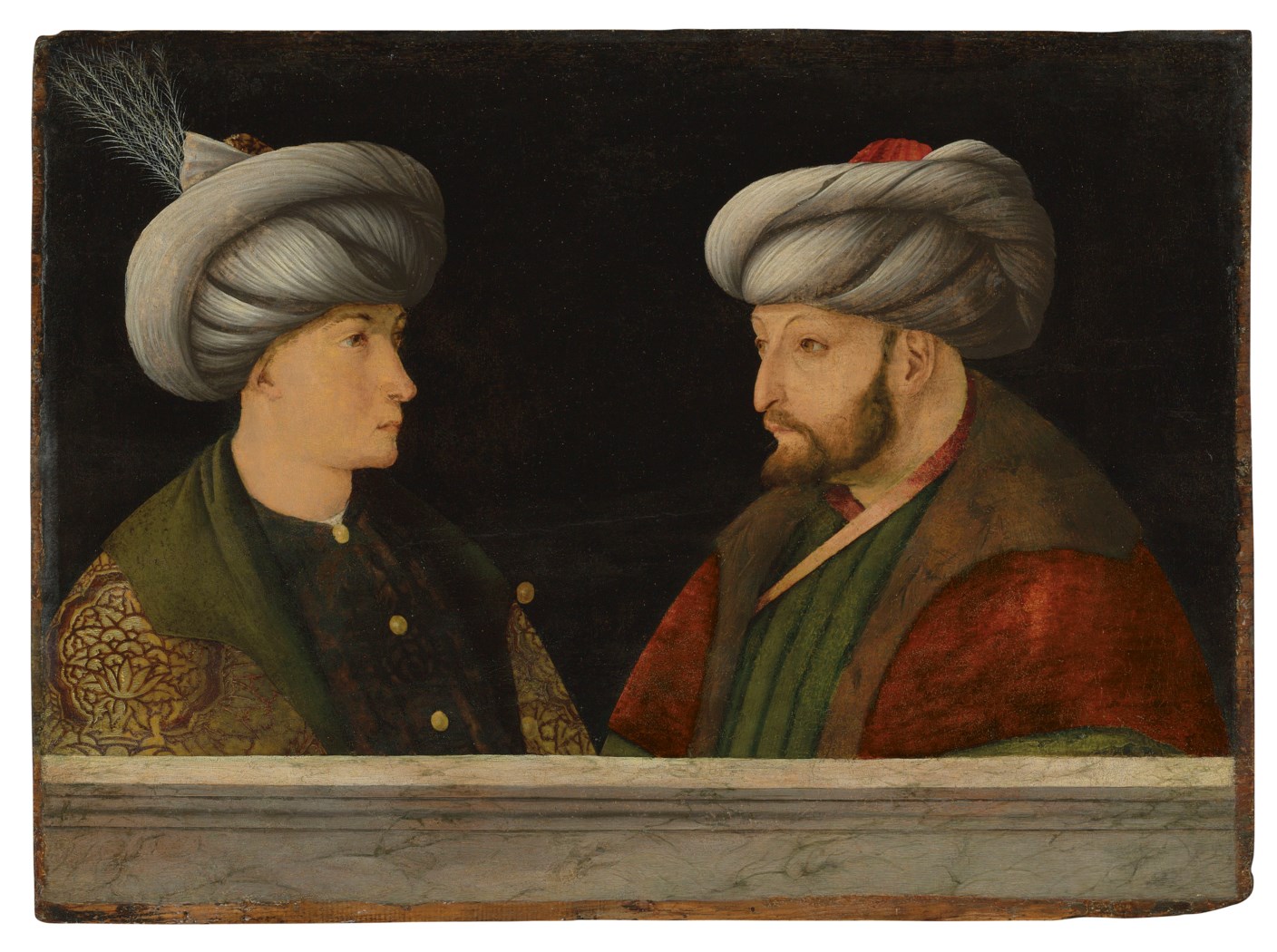 PORTRAIT OF SULTAN MEHMED II (1432-1481) WITH A YOUNG DIGNITARY ...