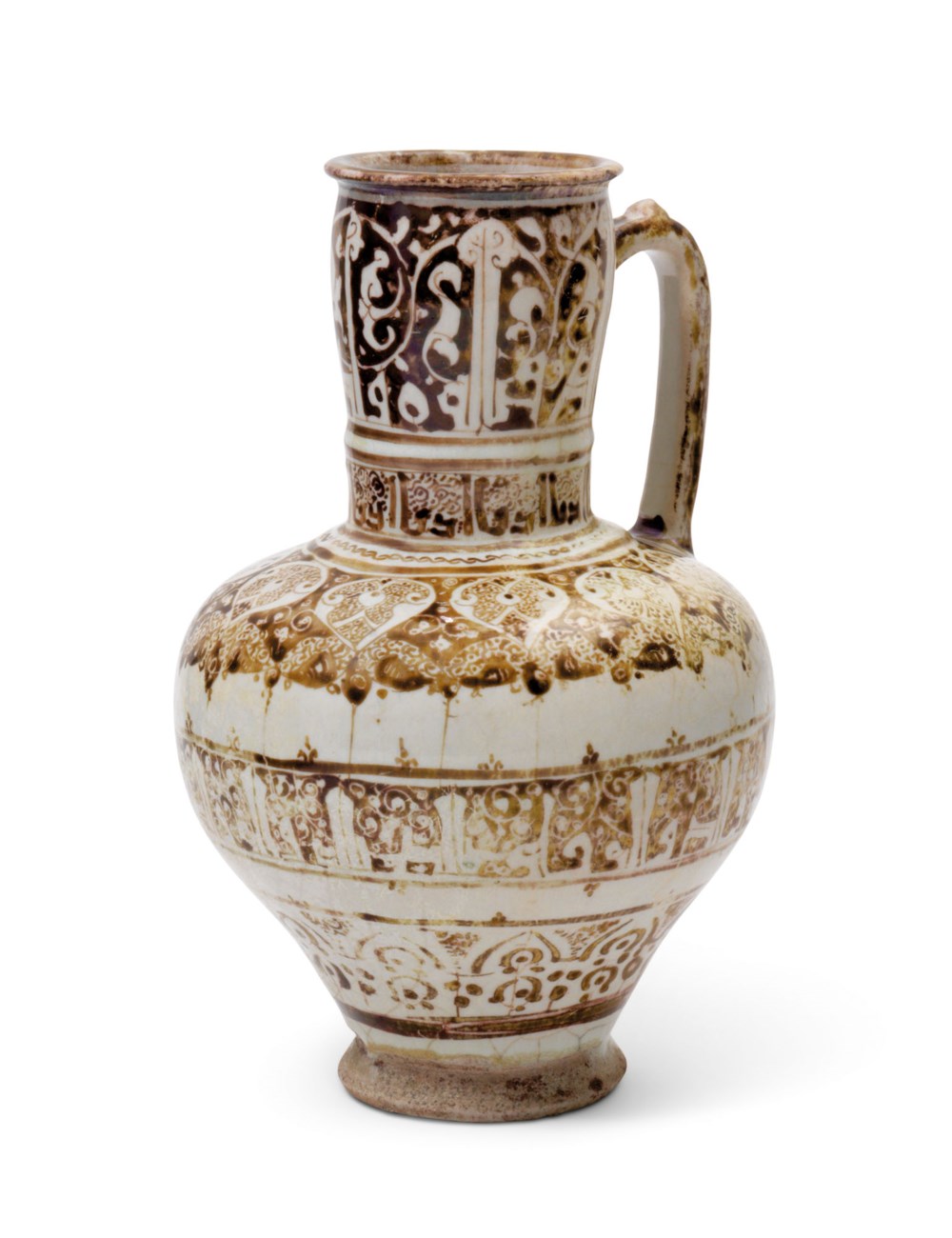 A KASHAN POTTERY JUG, CENTRAL IRAN, EARLY 13TH CENTURY | Christie's