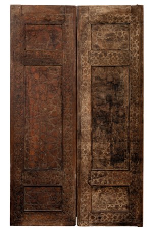 A PAIR OF IVORY-INLAID WOODEN DOORS, IRAN, 18TH CENTURY, THE ...