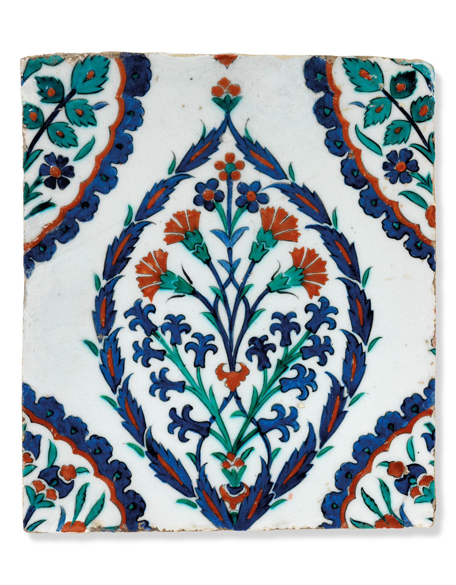 AN IZNIK POTTERY TILE