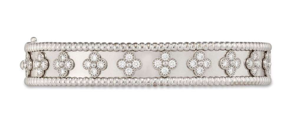 DIAMOND 'PERLÉE CLOVER' BANGLE, VAN CLEEF & ARPELS, | Christie’s