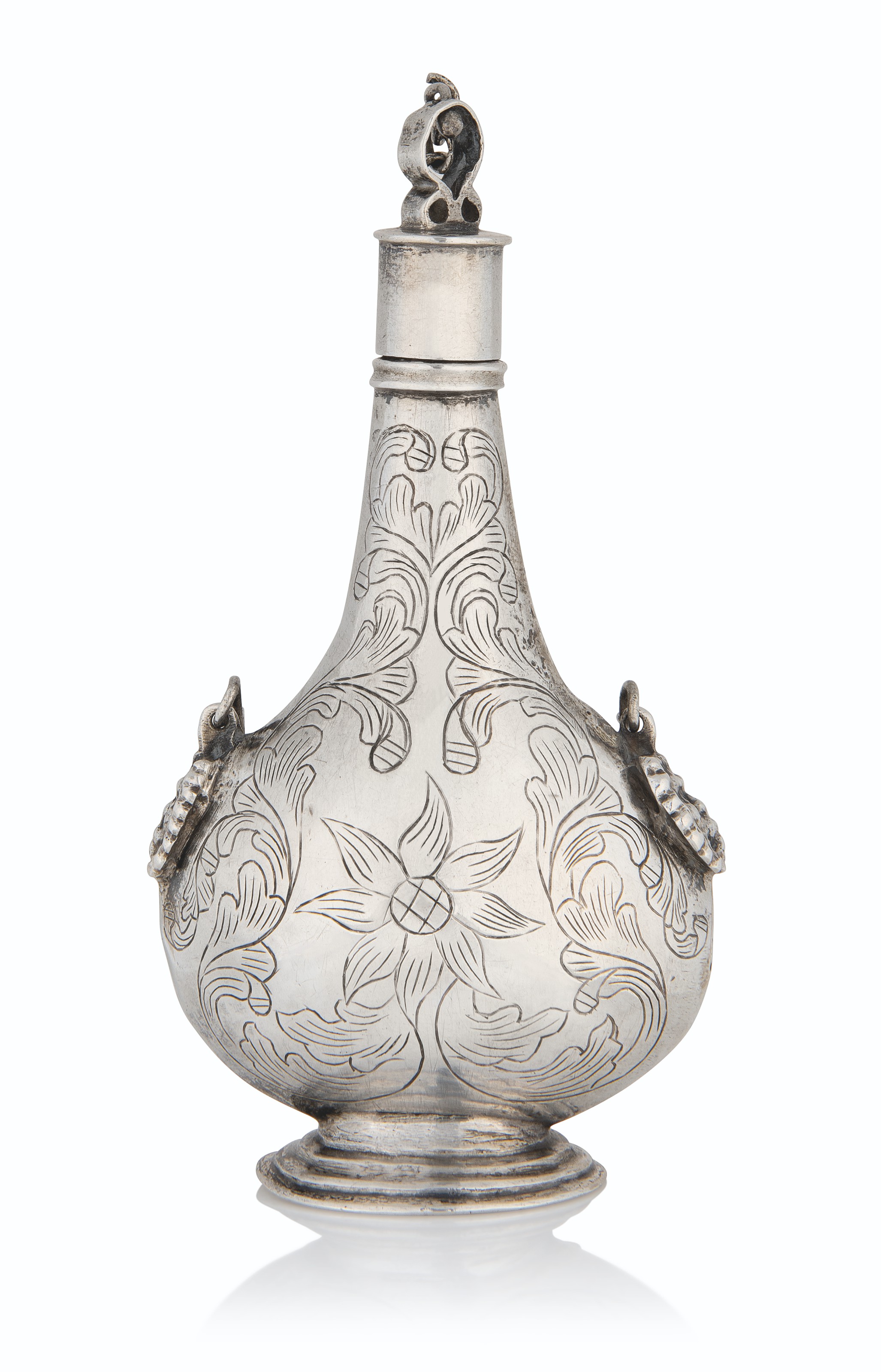 A MALTESE SILVER CASTING BOTTLE, MARK OF ANDREA PACE, MALTA, CIRCA 1700 ...