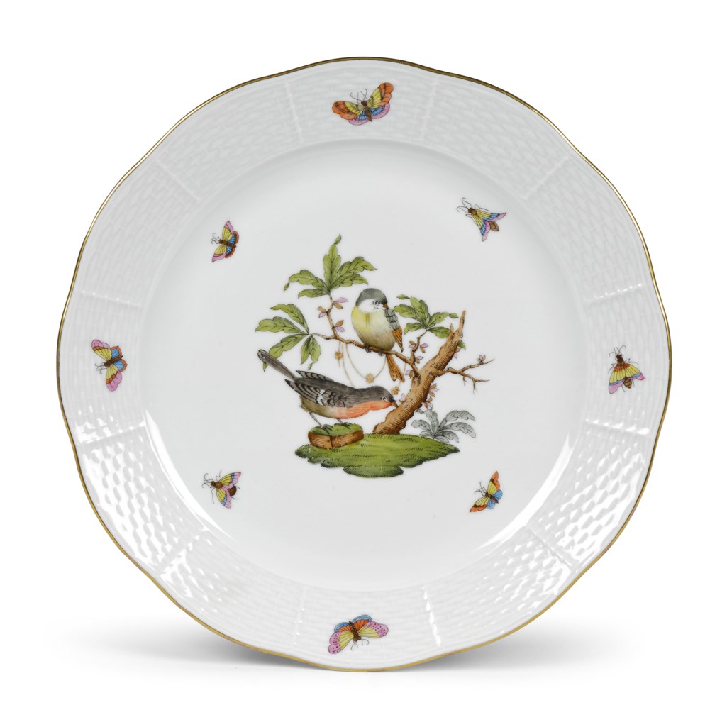 A HEREND PORCELAIN 'ROTHSCHILD BIRDS' PATTERN PART TABLE-SERVICE, 20TH ...