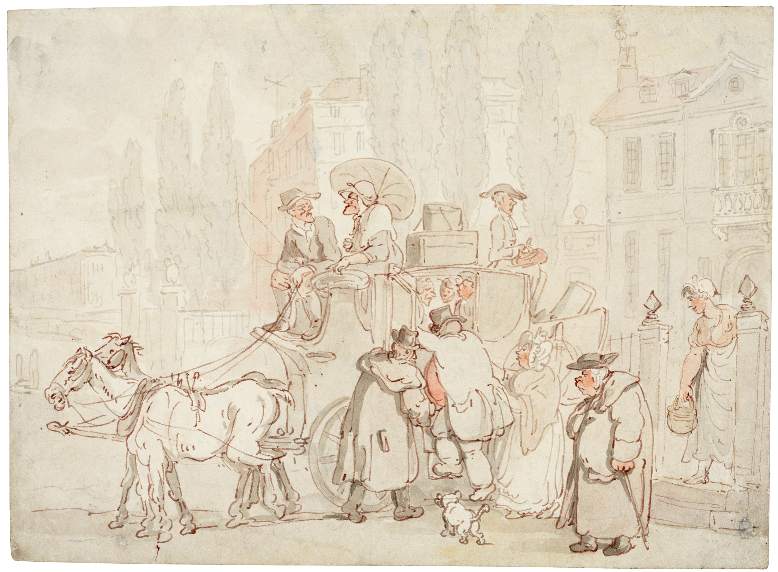 THOMAS ROWLANDSON (LONDON 1756-1827), The stage coach | Christie’s