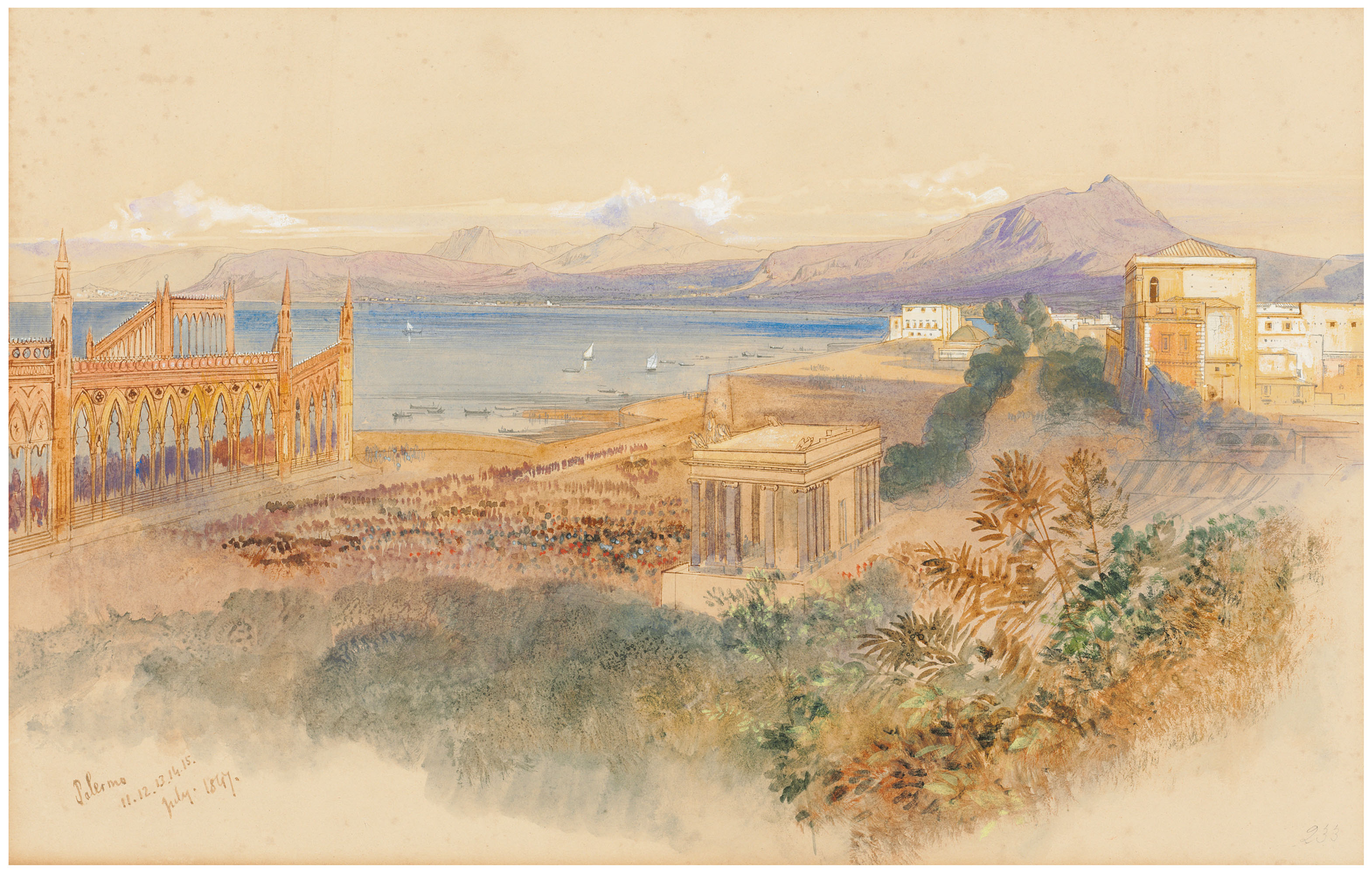 EDWARD LEAR (LONDON 1812-1888 SAN REMO), Palermo, Italy | Christie’s