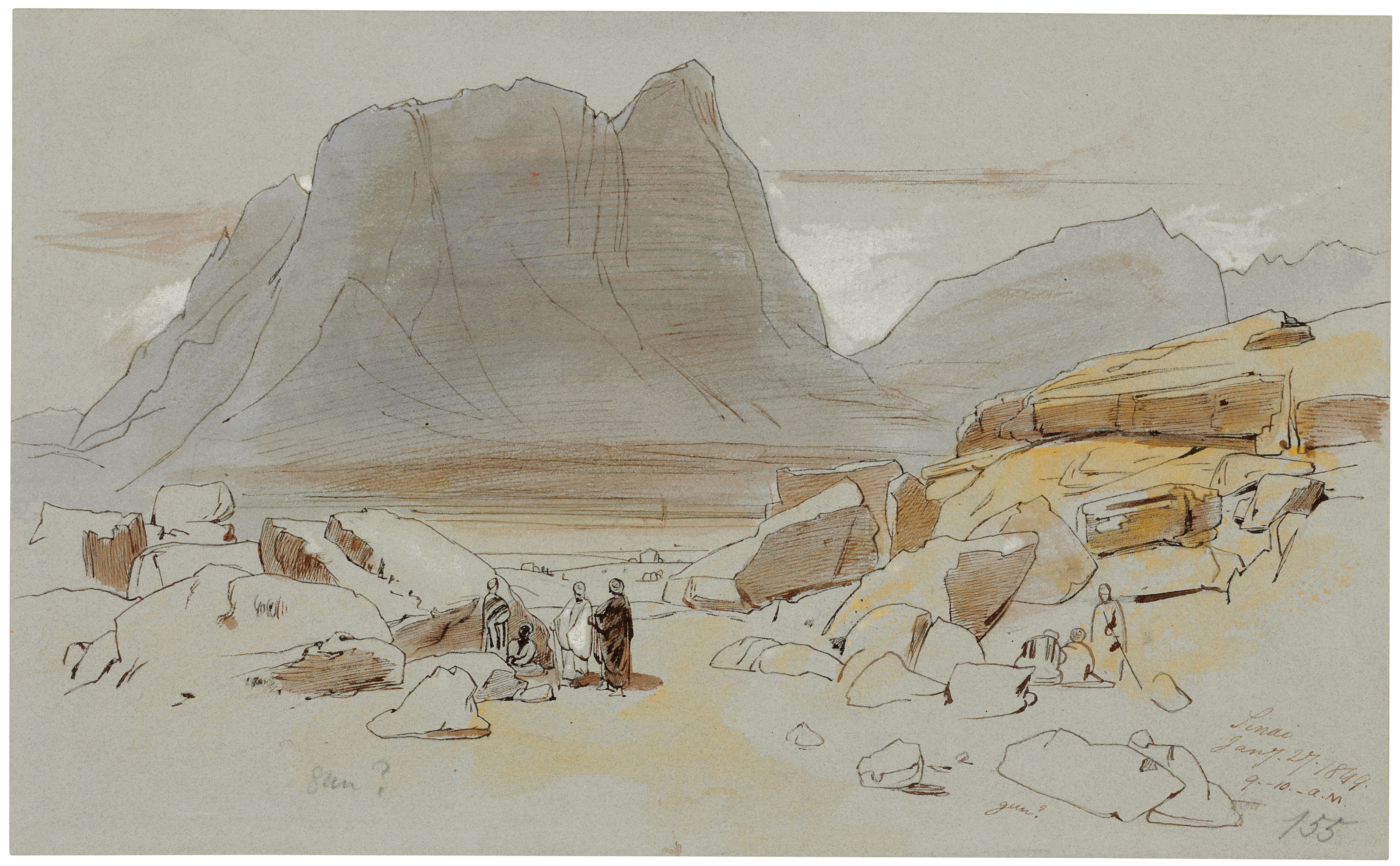 EDWARD LEAR (LONDON 1812-1888 SAN REMO), Mount Sinai, Egypt | Christie’s