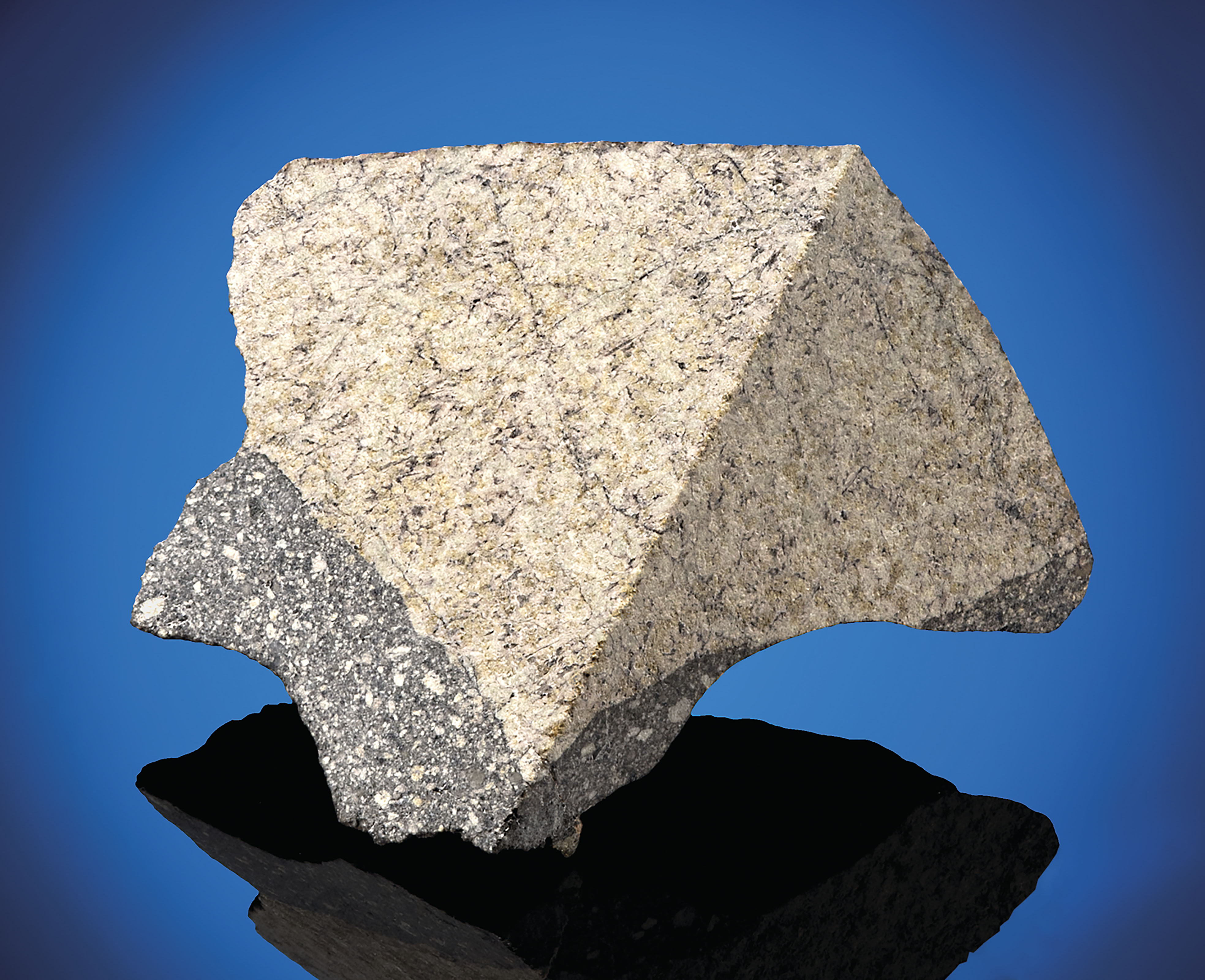 NWA 11616 MOON ROCK WITH FUSION CRUST — UNUSUAL POLYMICT BRECCIA WITH ...