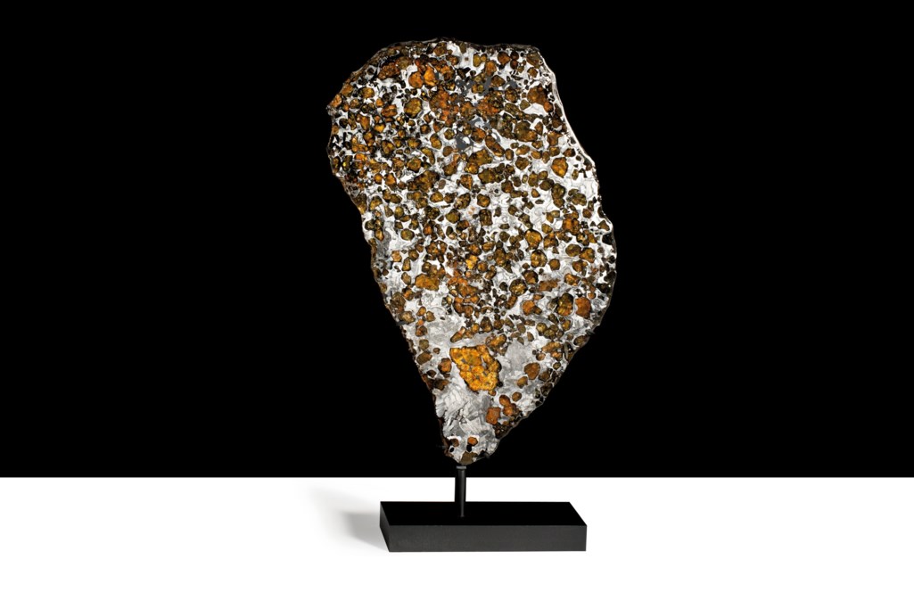 EXTRATERRESTRIAL GEMSTONES IN METALLIC MATRIX — COMPLETE SLICE OF A ...