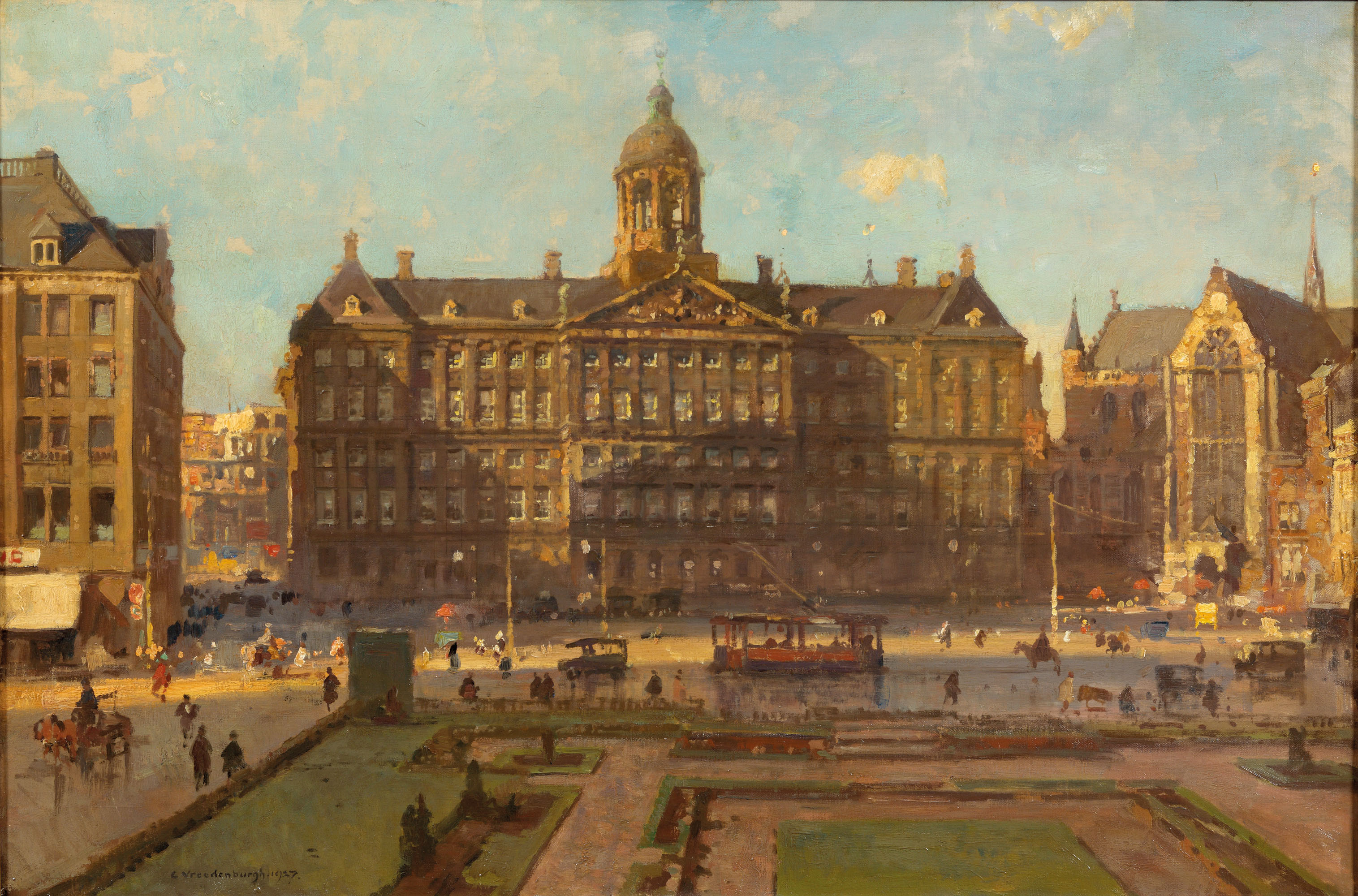 CORNELIS VREEDENBURGH (DUTCH, 1880-1946), The Royal Palace and the Nieuwe Kerk on the Dam ...