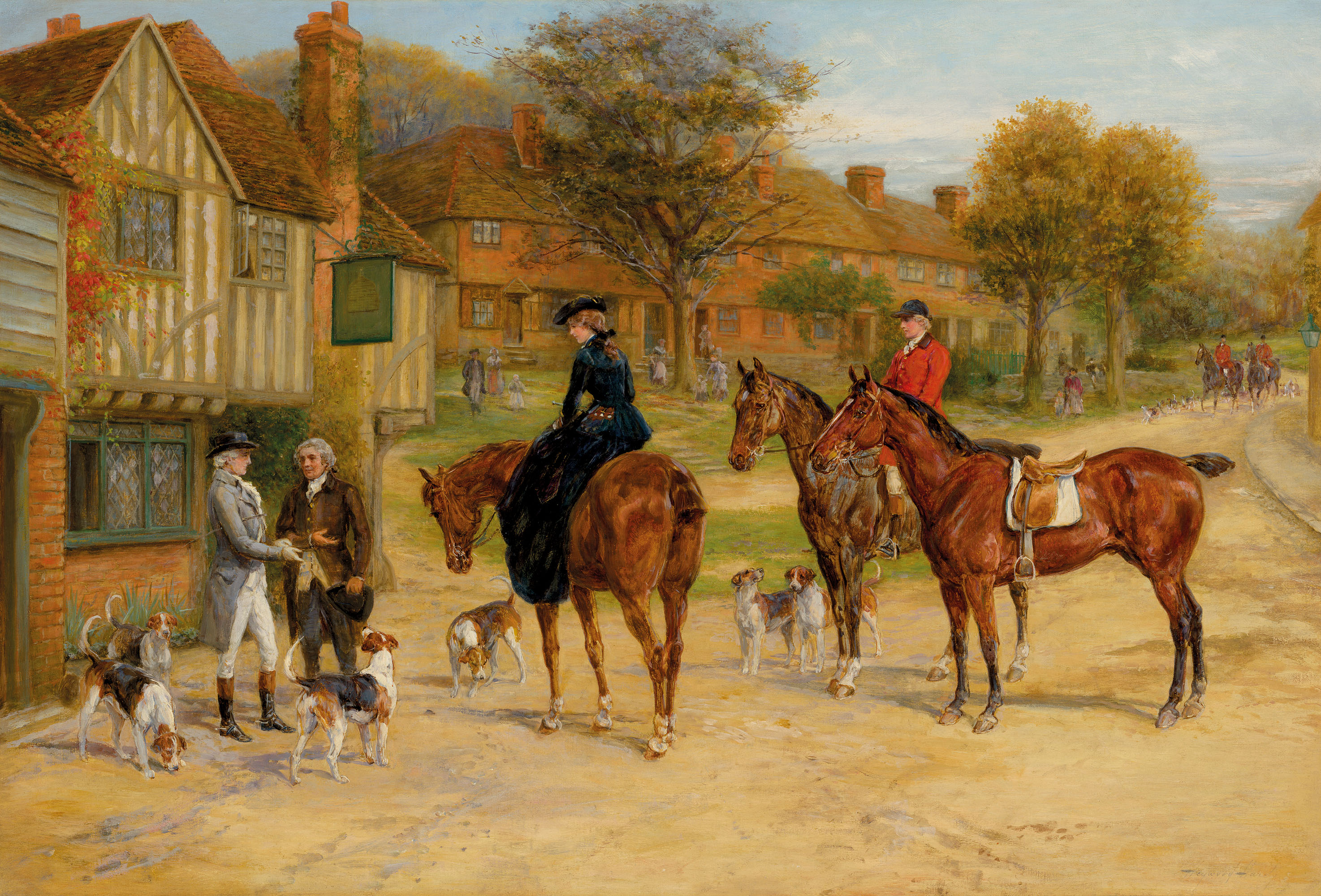 HEYWOOD HARDY, A.R.W.S. (BRITISH, 1842-1933), Meet at the inn | Christie’s