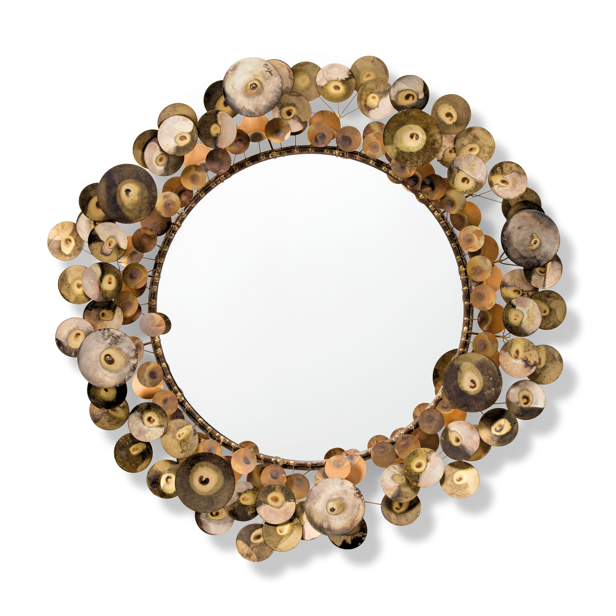 CURTIS JERE (EST. 1963), A 'RAINDROPS' MODEL MIRROR, CIRCA 1975 ...