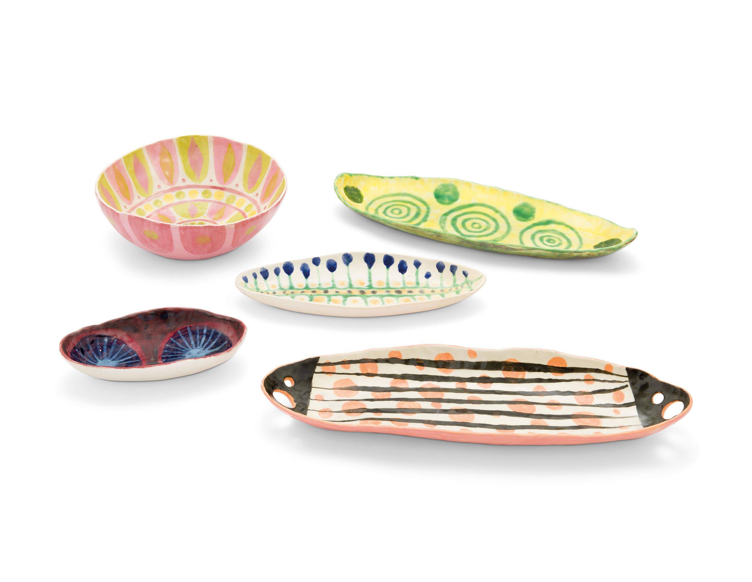 JOHN FFRENCH (1928-2010), A BOWL AND FOUR DISHES, 21ST CENTURY | Christie’s