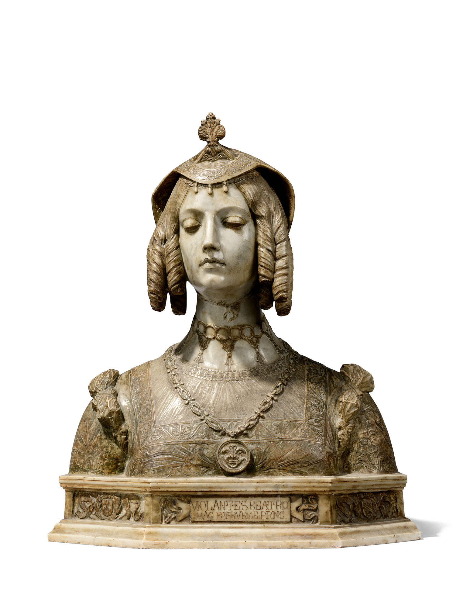ATTRIBUTED TO ARISTIDE PETRILLI (ITALIAN, 1868-1930), BUST OF VIOLANTE ...