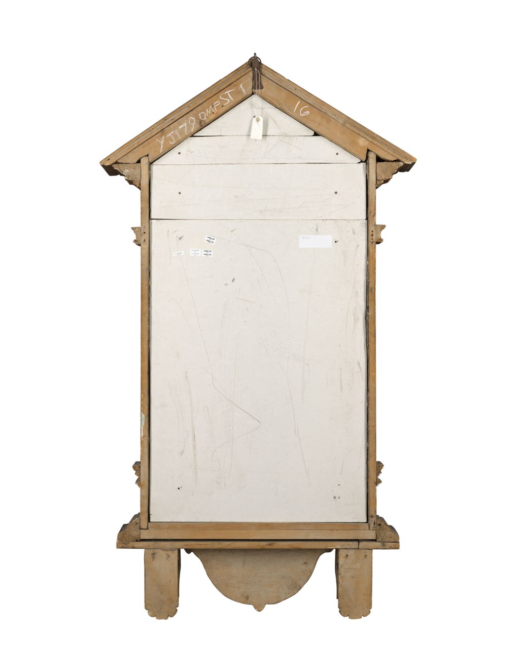 AN ITALIAN GILTWOOD AND PAINTED TABERNACLE FRAME, LATE 19TH CENTURY ...