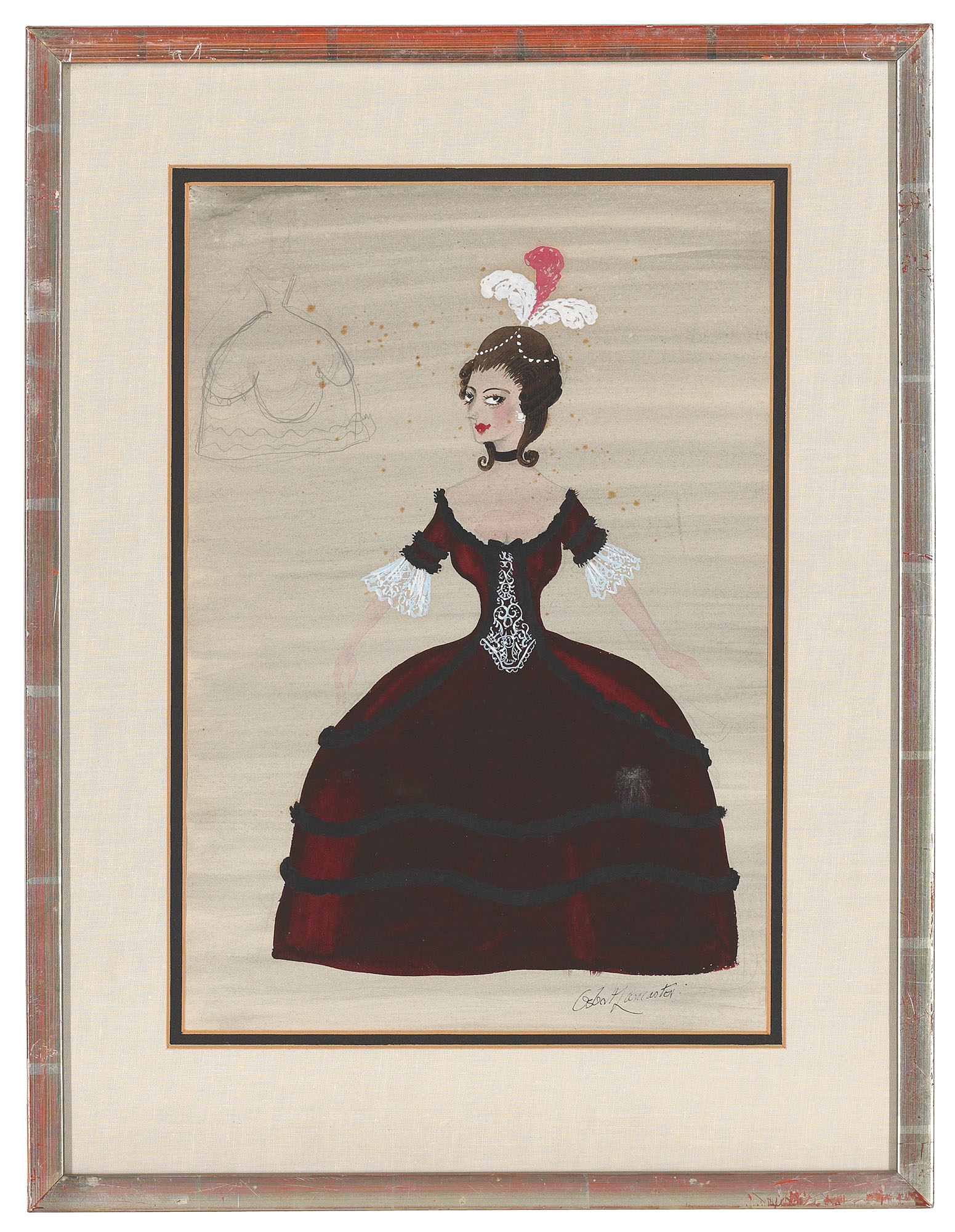 Sir Osbert Lancaster, CBE (1908-1986), Costume study for The Lady in ...