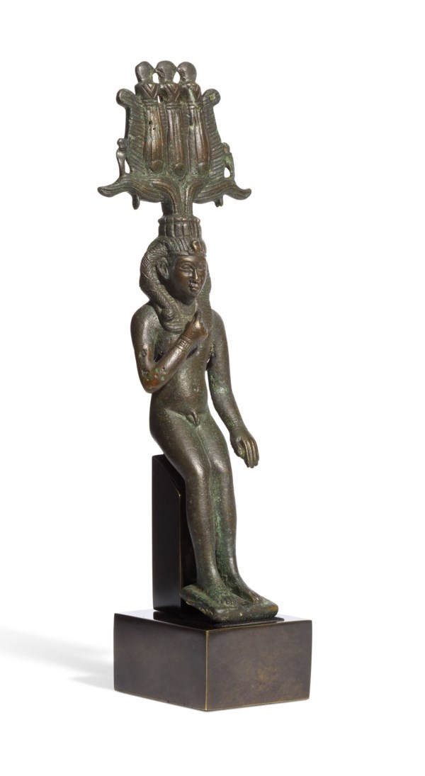 AN EGYPTIAN BRONZE HARPOCRATES, LATE PERIOD, CIRCA 664-332 B.C ...