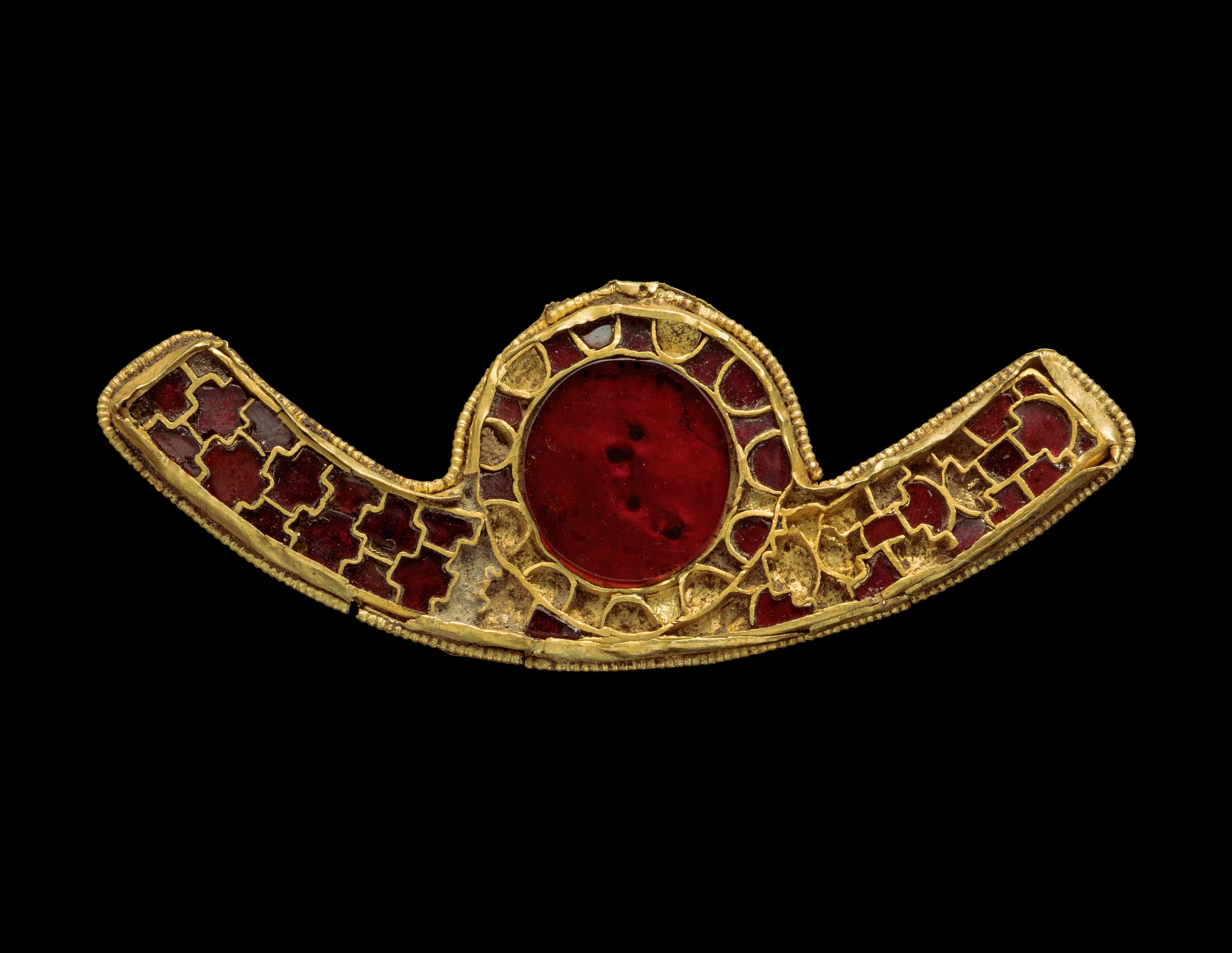 AN ANGLO-SAXON GOLD AND GARNET FITTING, CIRCA EARLY 7TH CENTURY A.D ...