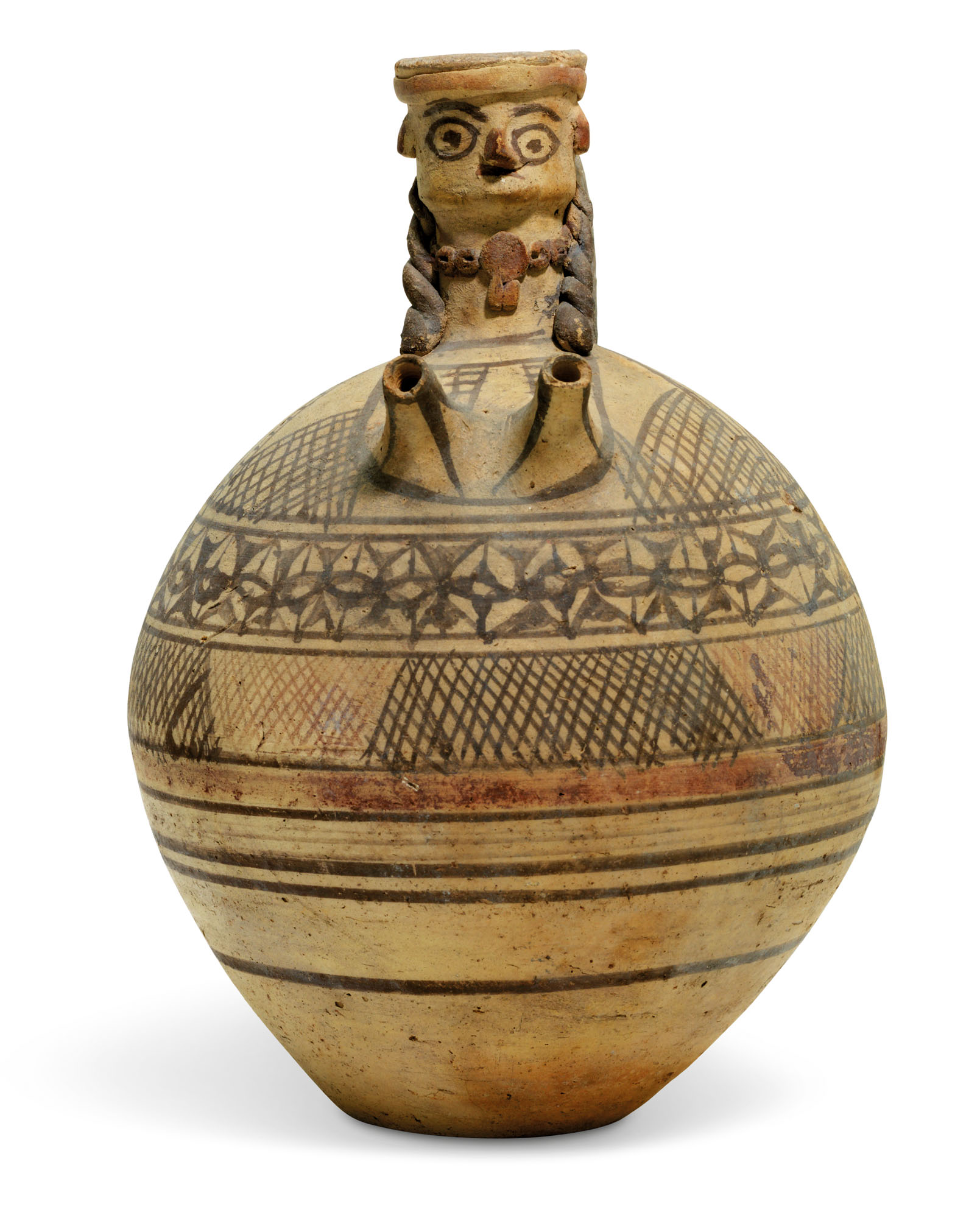 A CYPRIOT POTTERY ANTHROPOMORPHIC JUG