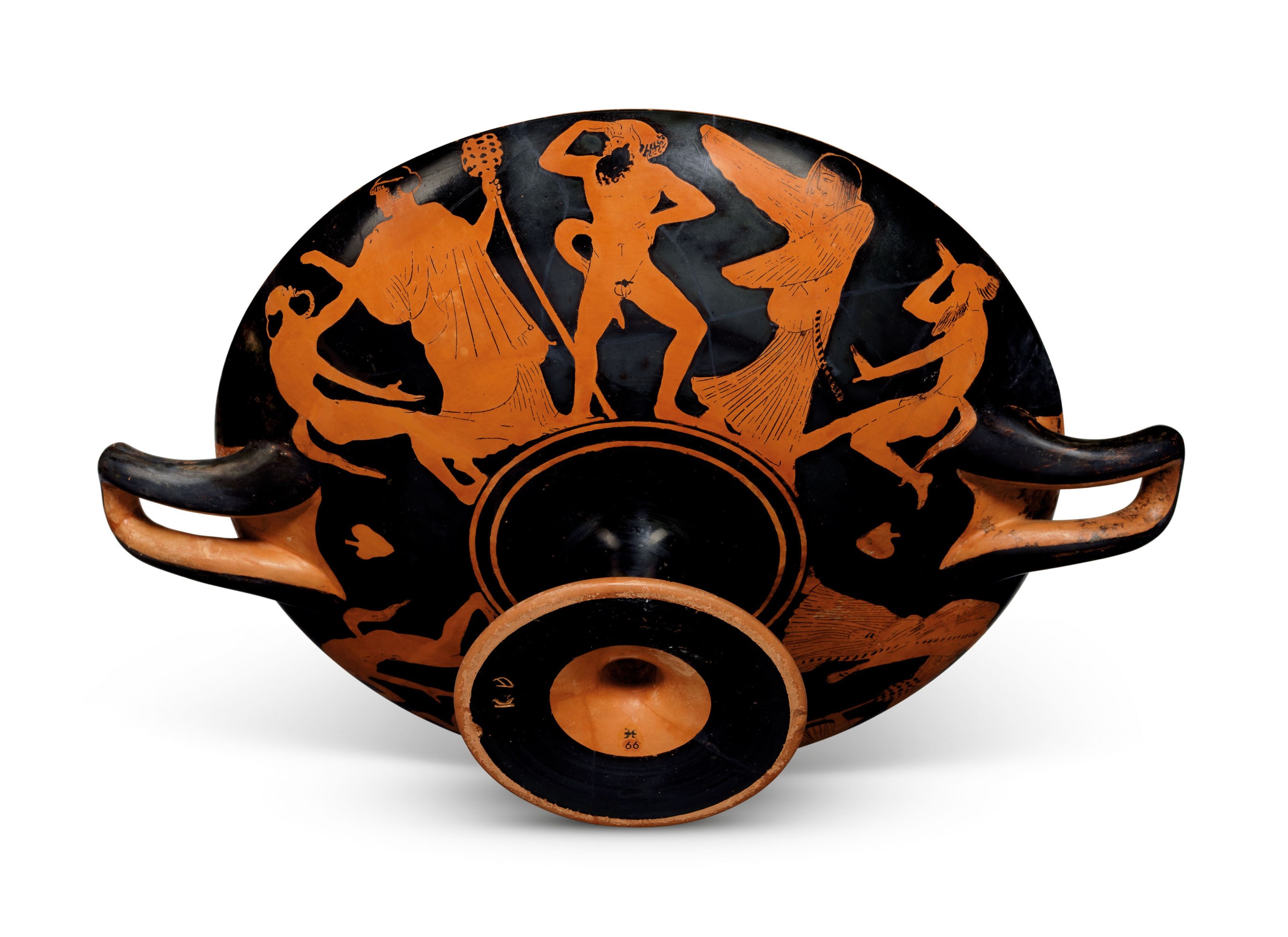 AN ATTIC RED-FIGURED KYLIX, ATTRIBUTED TO THE ANCONA PAINTER, CIRCA 470 ...