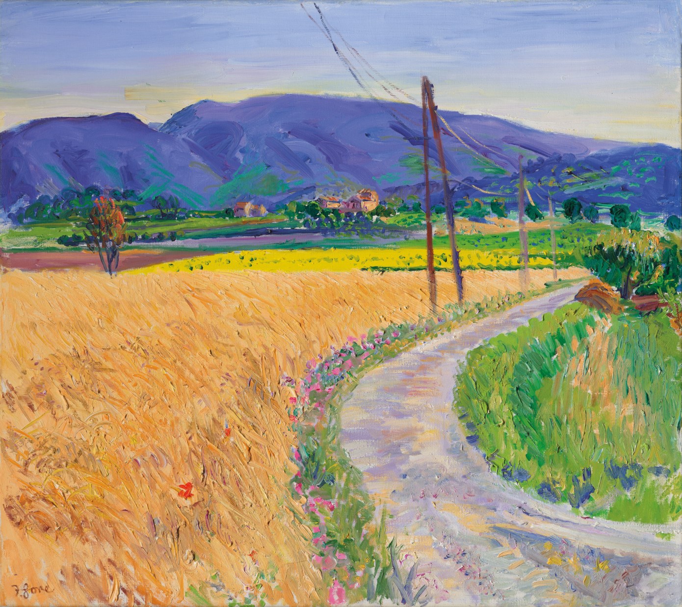 Frederick Gore, R.A. (1913-2009), The Luberon at Bonnieux, July ...
