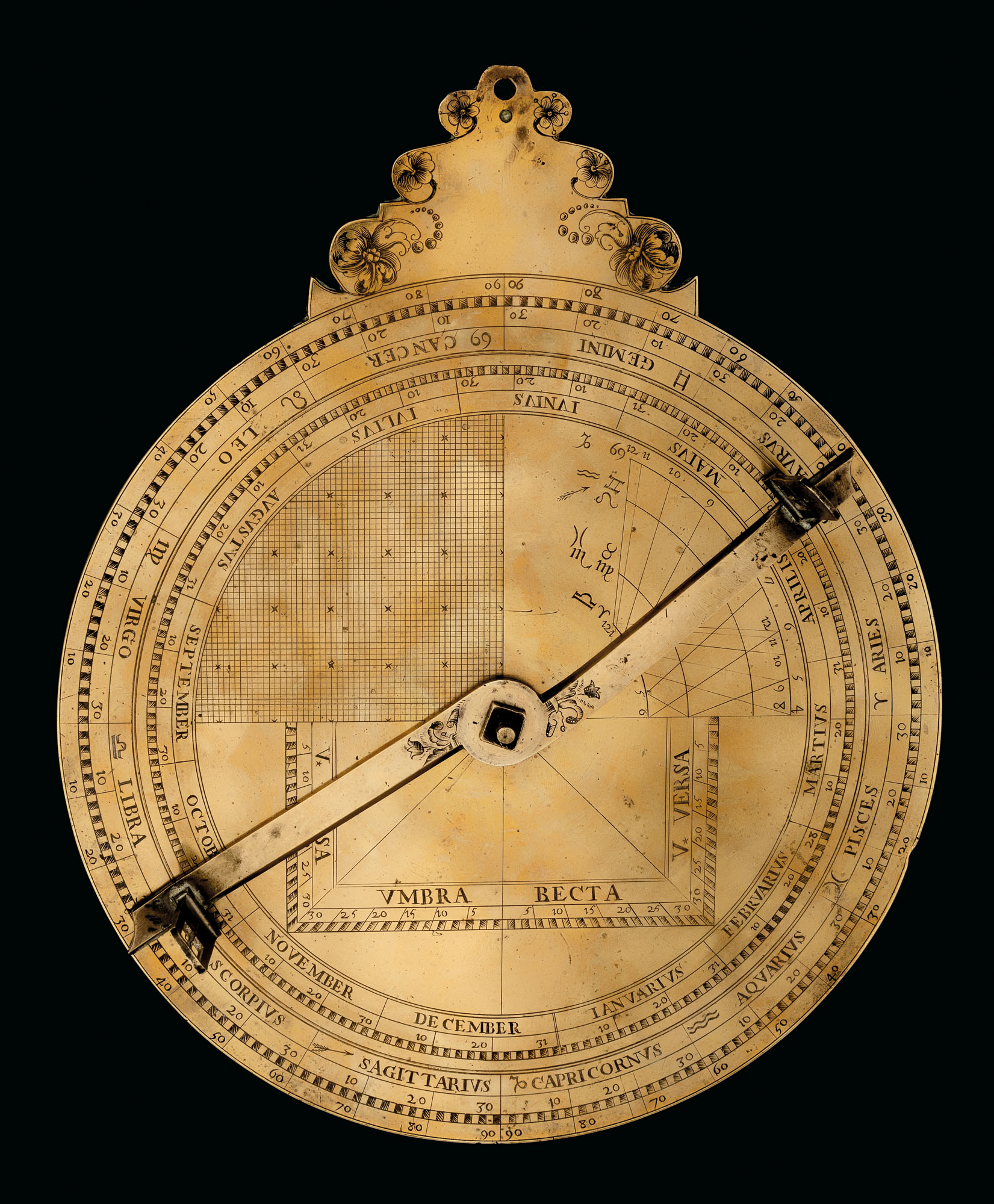 A BRASS ASTROLABE
