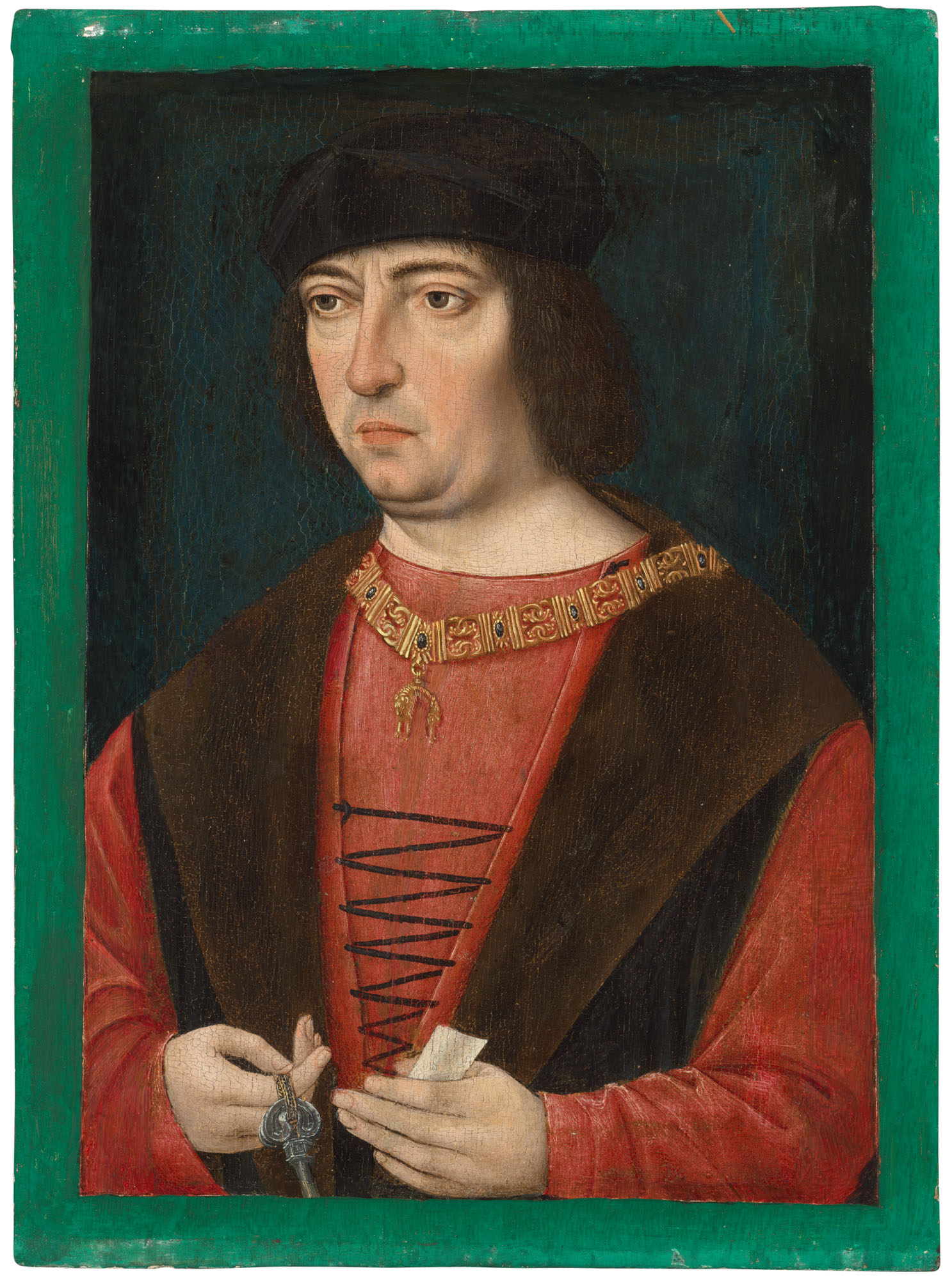 BURGUNDIAN SCHOOL, CIRCA 1520, Portrait of a knight of the Order of the ...
