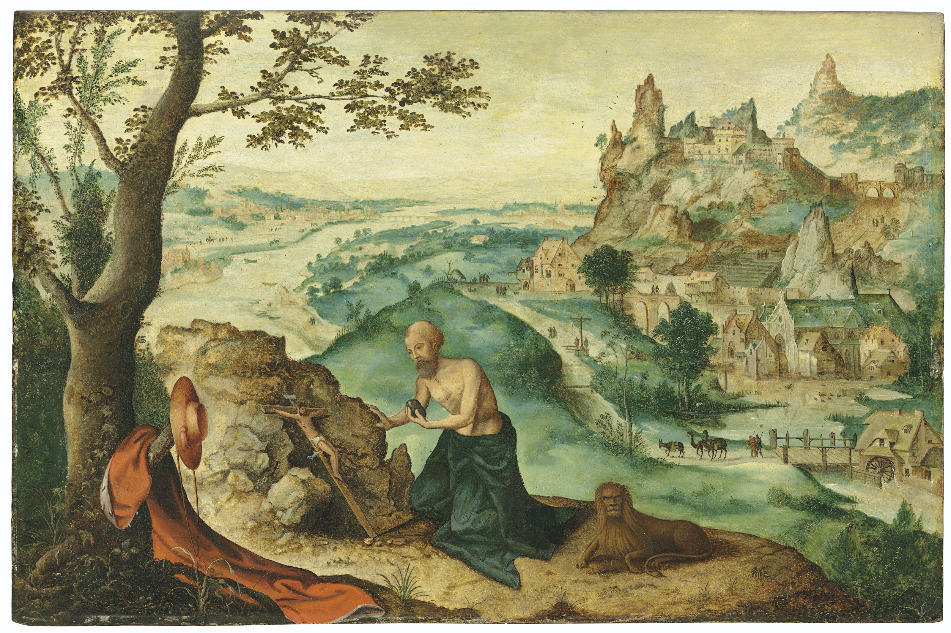FOLOWER OF LUCAS GASSEL, Saint Jerome in a landscape | Christie’s