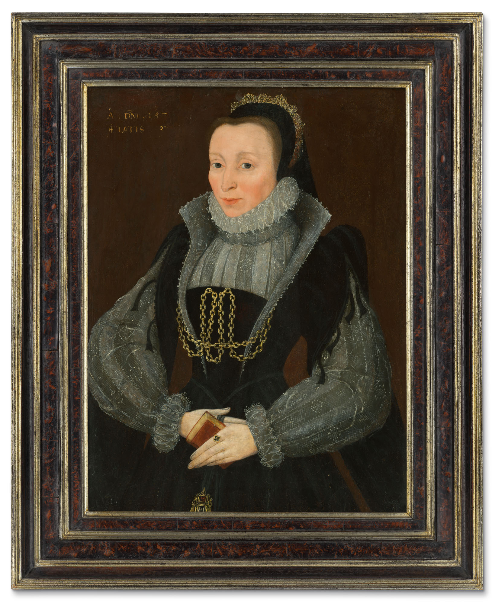 CIRCLE OF GEORGE GOWER (? C.1540-1596 LONDON), Portrait of a lady, half ...