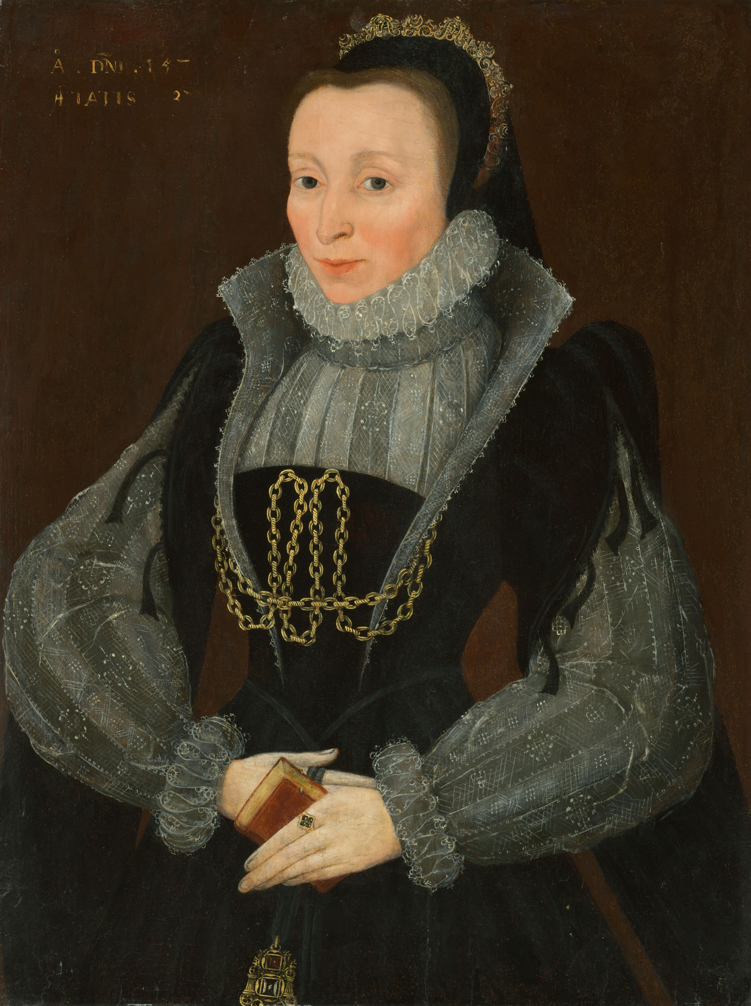 File:Circle of George Gower Portrait of a lady, half-length.jpg ...