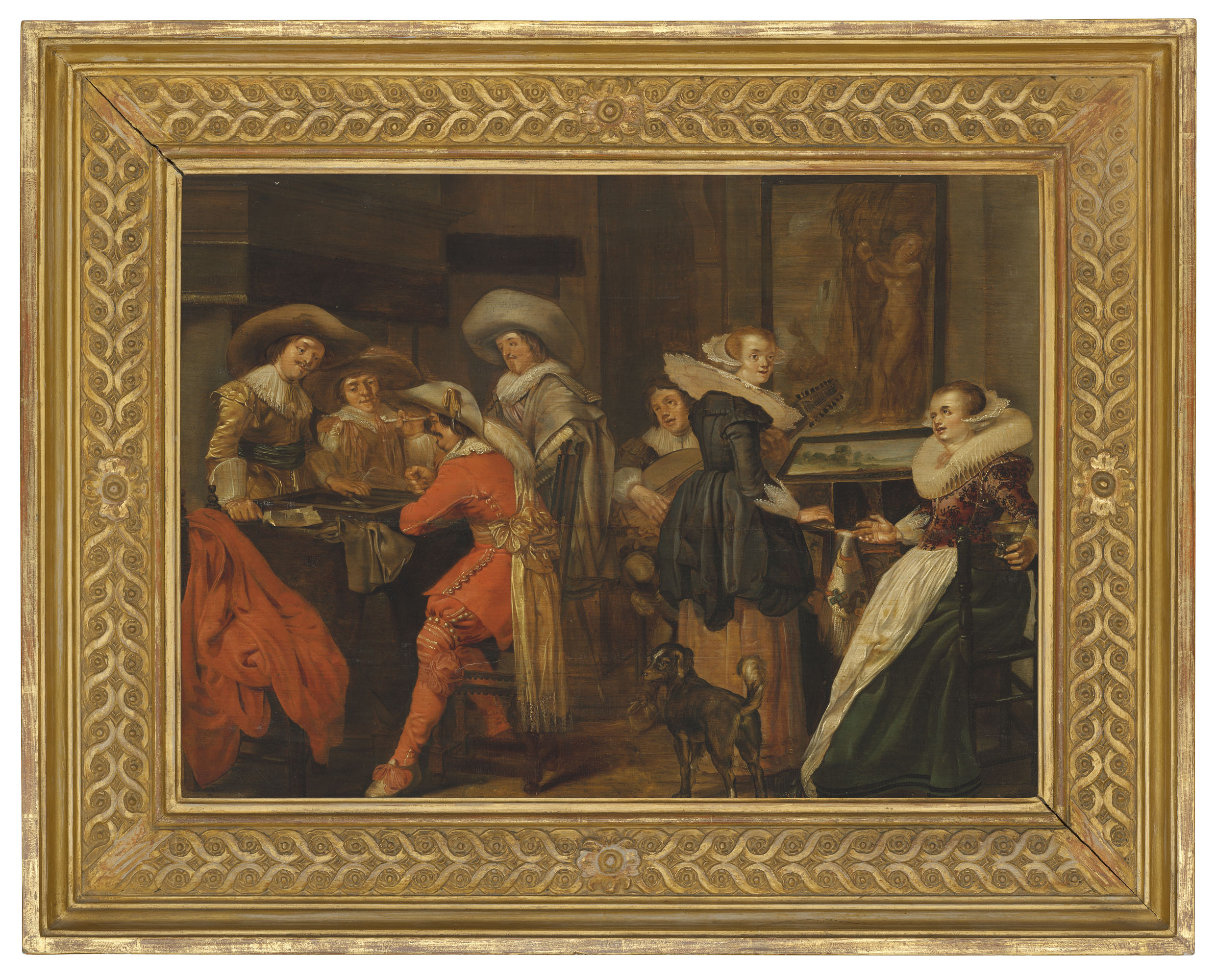 PIETER CODDE (AMSTERDAM 1599-1678), An elegant company in an interior ...