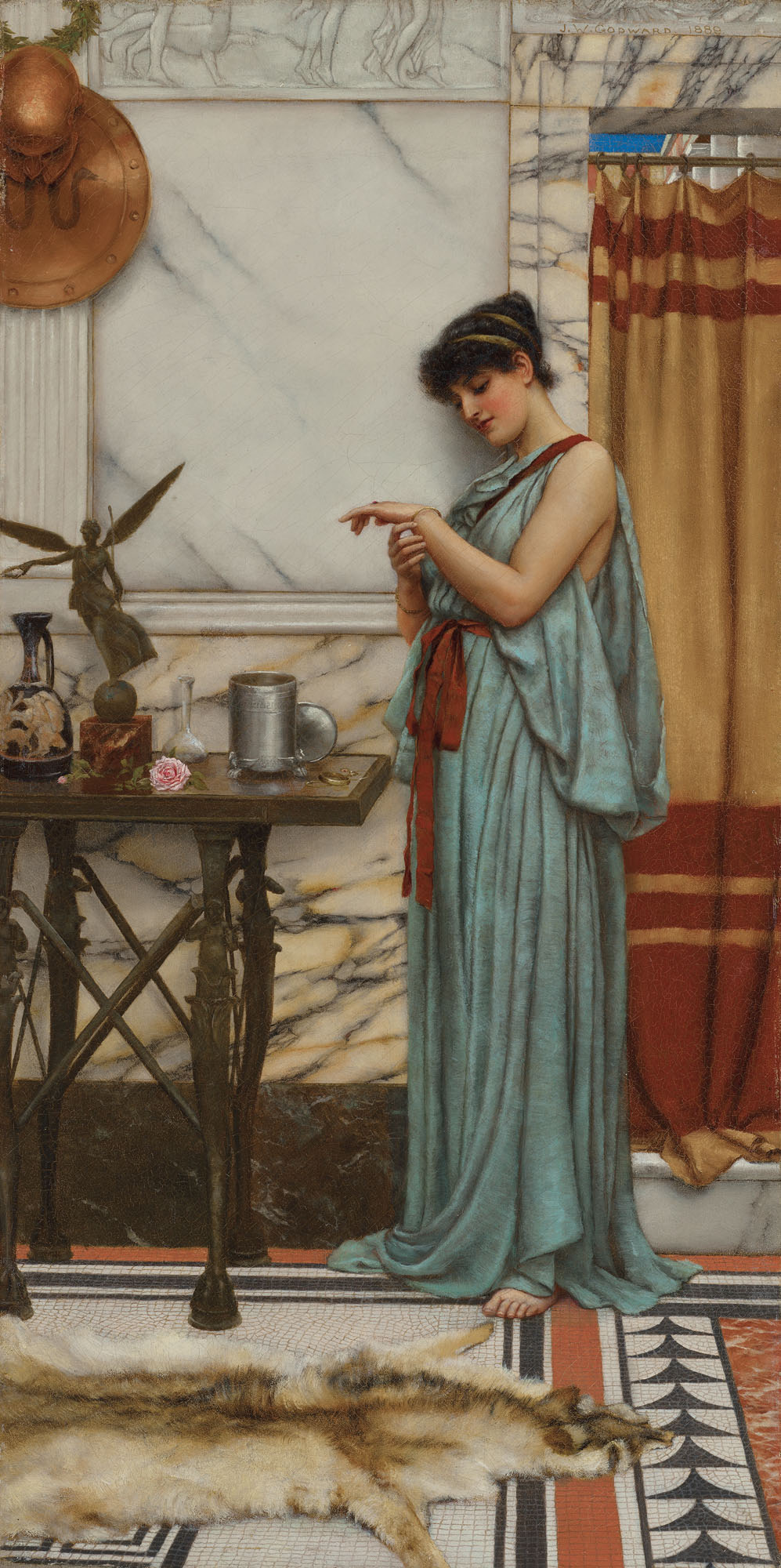 JOHN WILLIAM GODWARD, R.B.A. (BRITISH, 1861-1922), His birthday gift ...