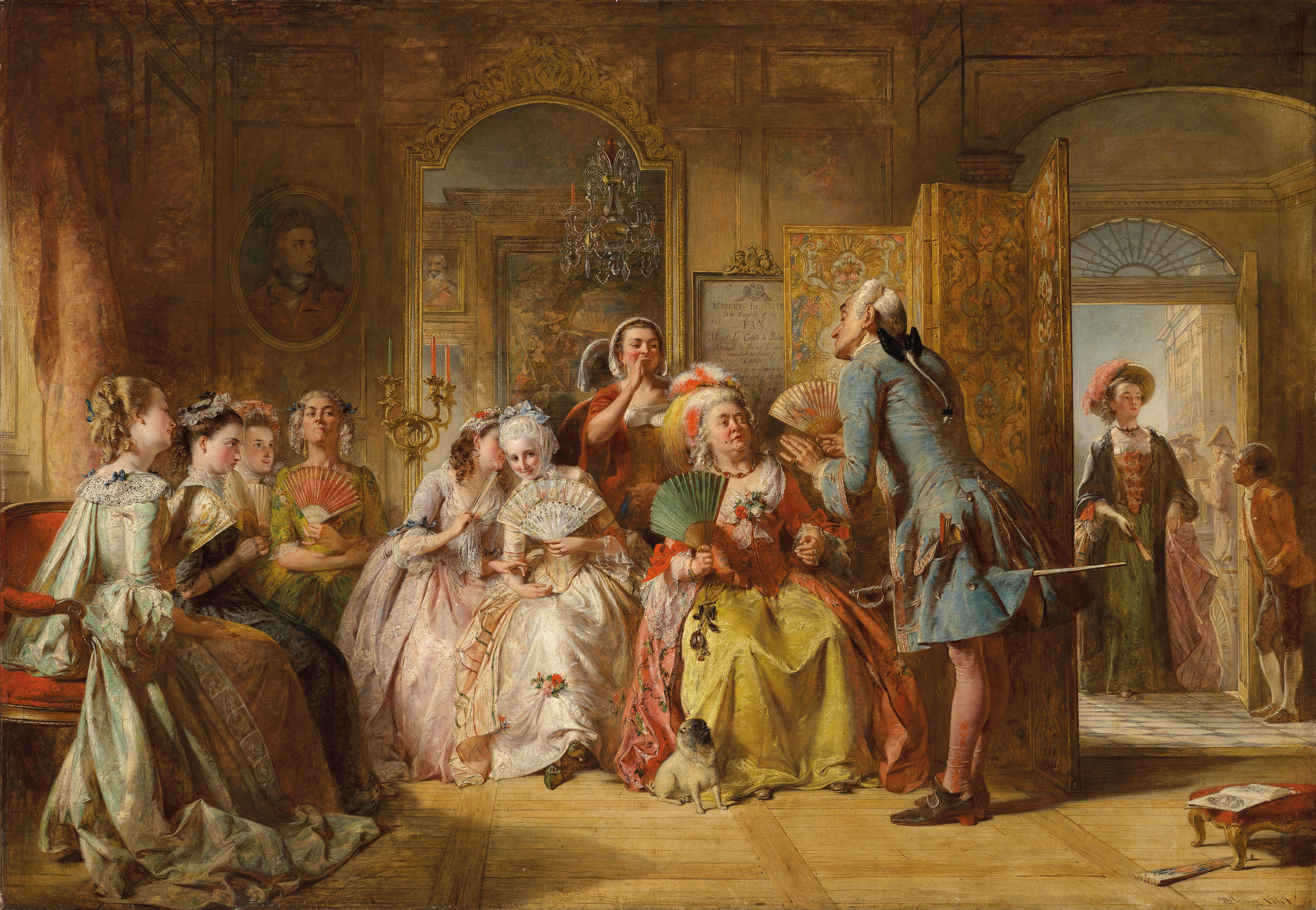 ABRAHAM SOLOMON (BRITISH, 1824-1862), Academy for instruction in the ...