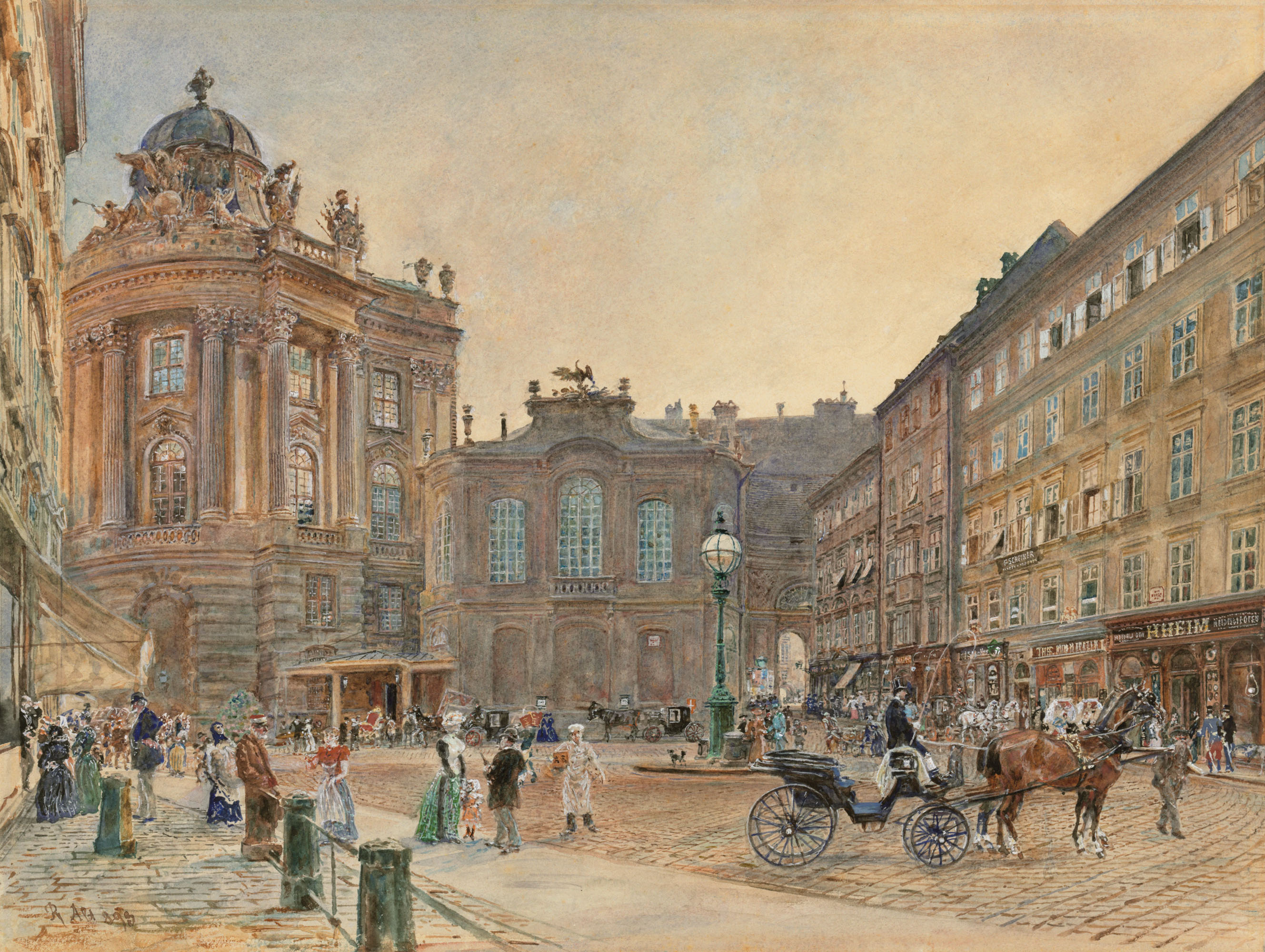 RUDOLF VON ALT (AUSTRIAN, 1812-1905), Burgtheater, Michaelerplatz ...