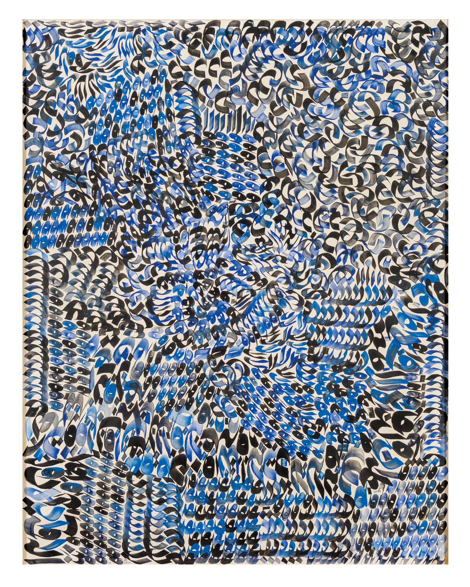 Charles-Hossein Zenderoudi (French, born in Iran, 1937), Untitled ...