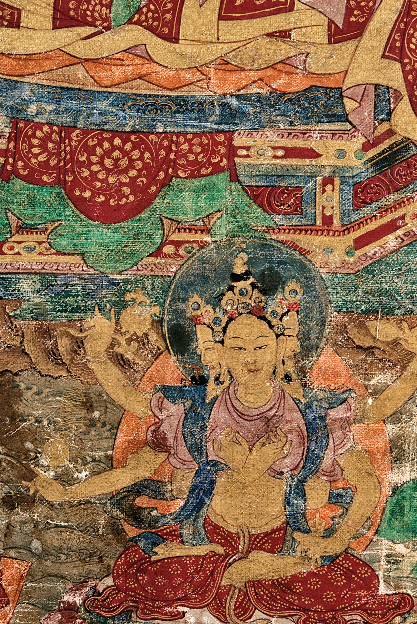 A THANGKA DEPICTING THE SAKYA LAMA LINEAGE