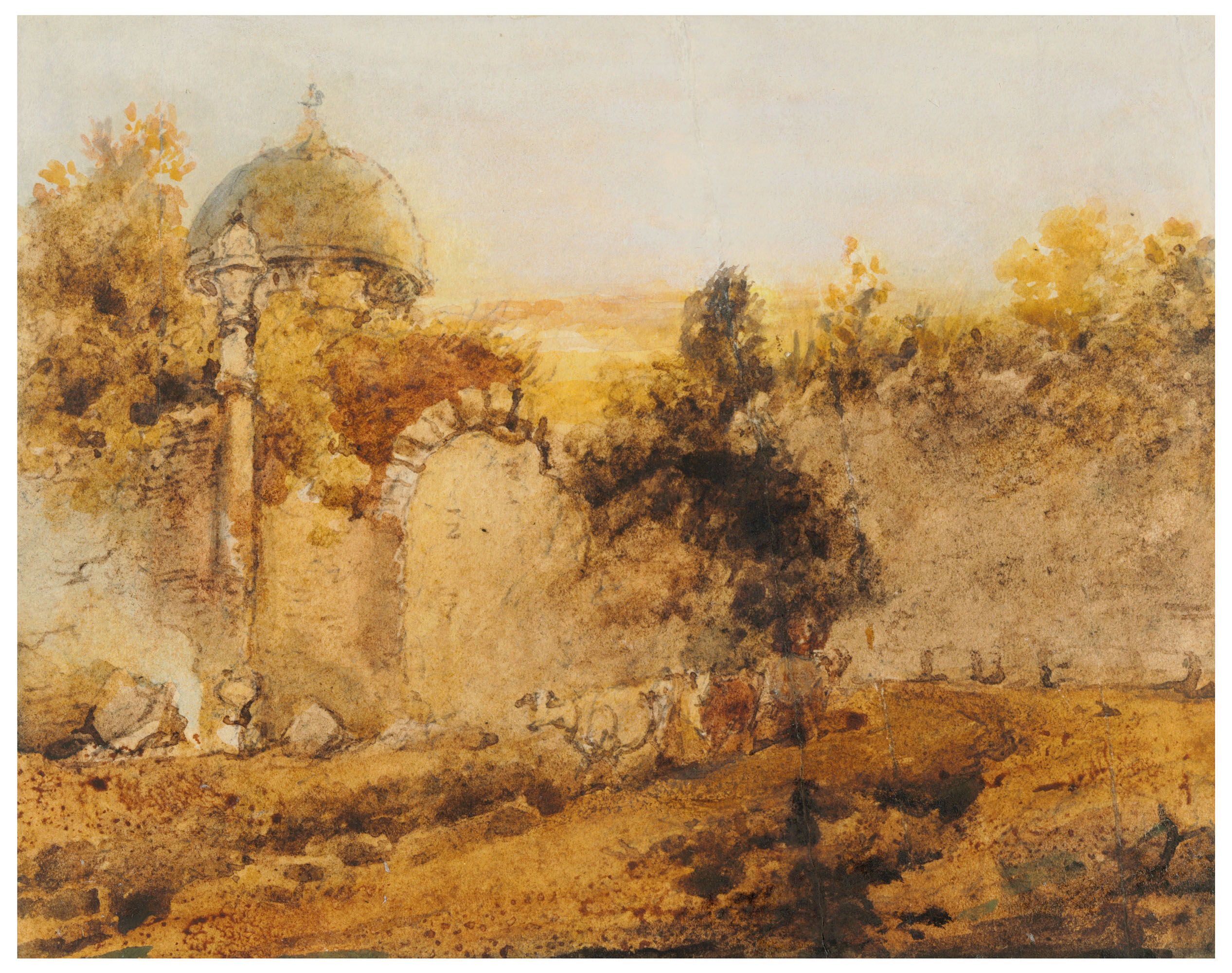 George Chinnery (1774-1852), A ruined temple, Bengal | Christie’s