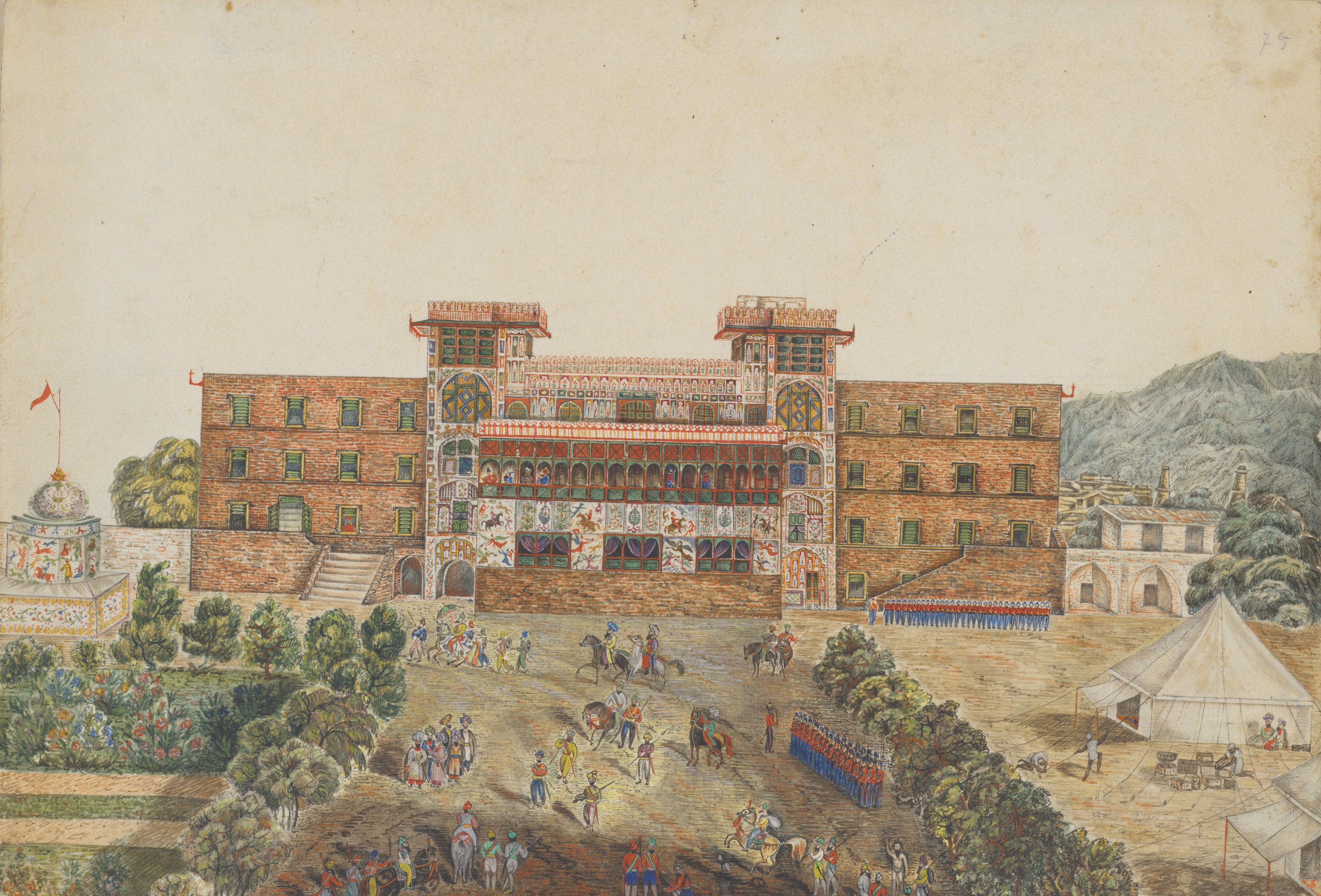 Lieutenant James Rattray (fl.1840s), 'Le[sic] Maison a Peshawur de ...